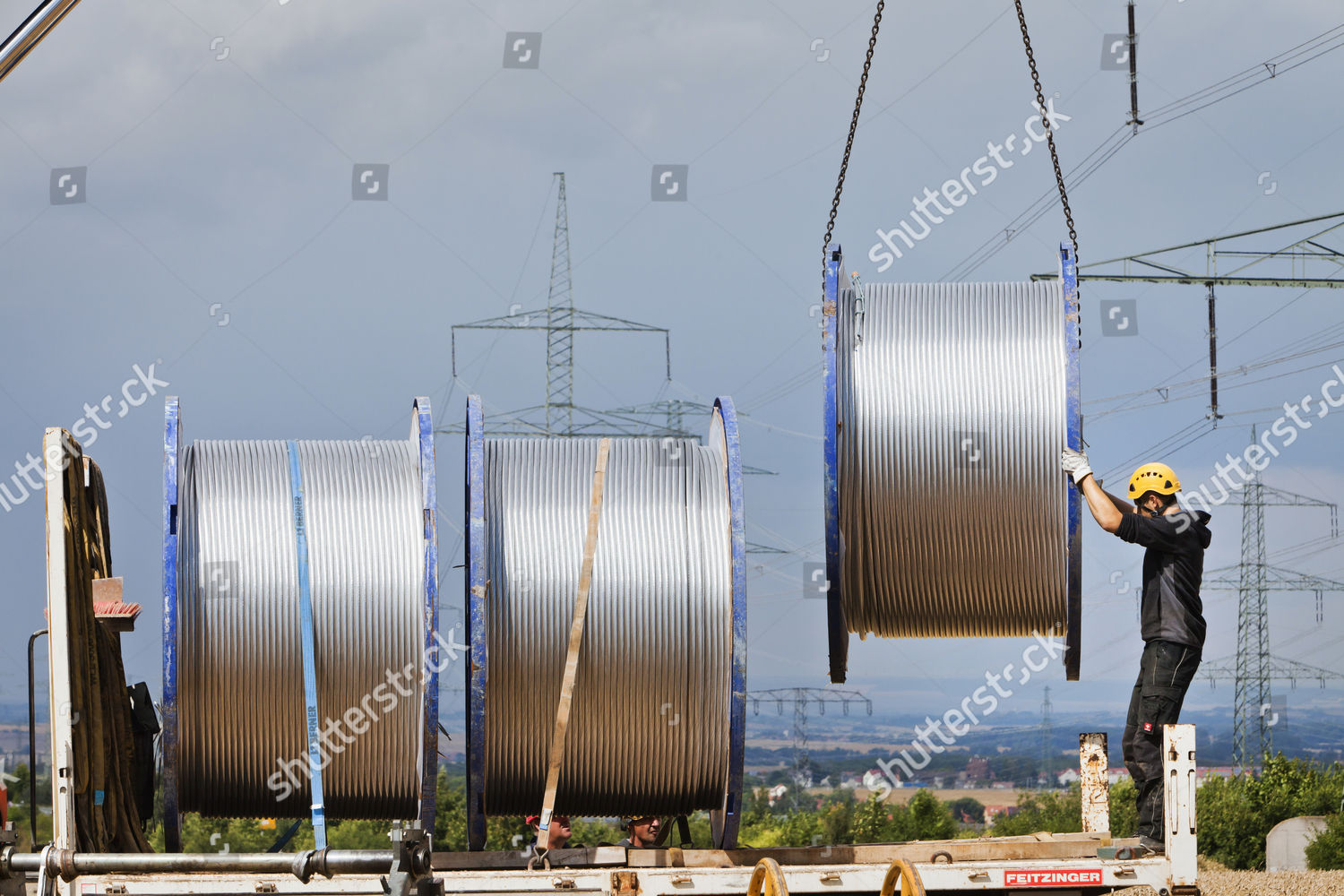 Loading Rolls Conductive Cable After Work Editorial Stock Photo - Stock ...