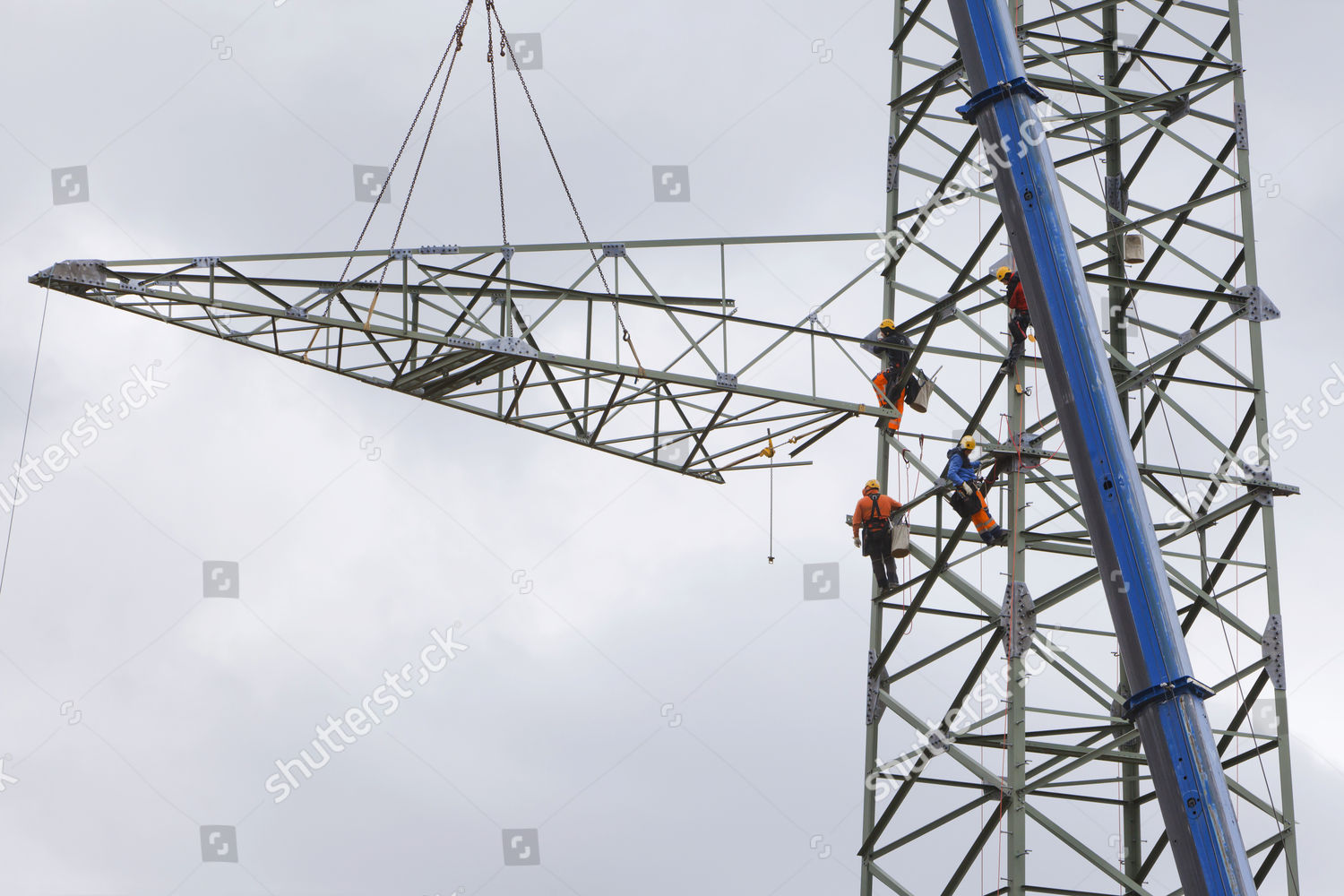 Construction Highvoltage Mast Southwest Interconnector 380 Editorial ...