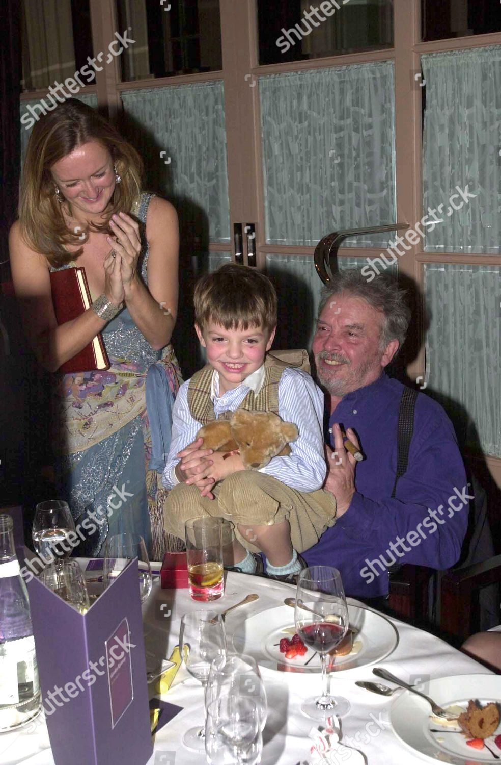 Sacha Bailey On Father Davids Lap Editorial Stock Photo - Stock Image ...