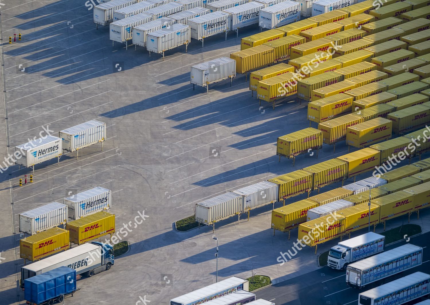 Aerial View Dhl Hermes Containers Port Editorial Stock Photo - Stock ...