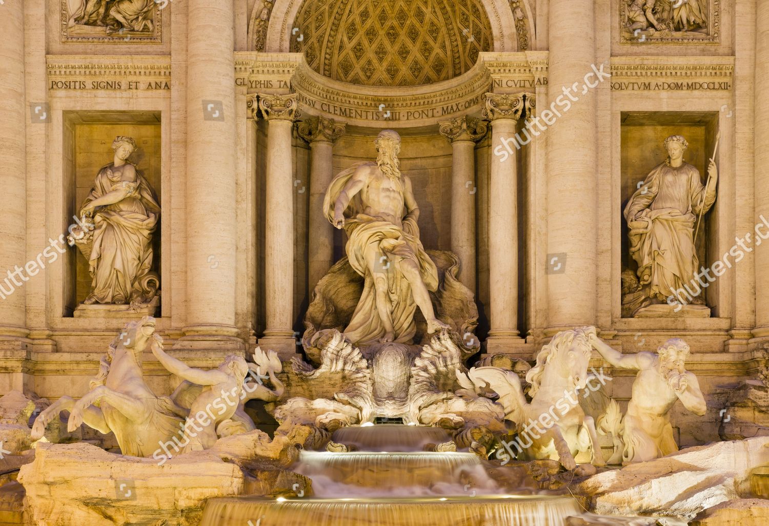 Oceanus By Pietro Bracci Trevi Fountain Editorial Stock Photo - Stock ...