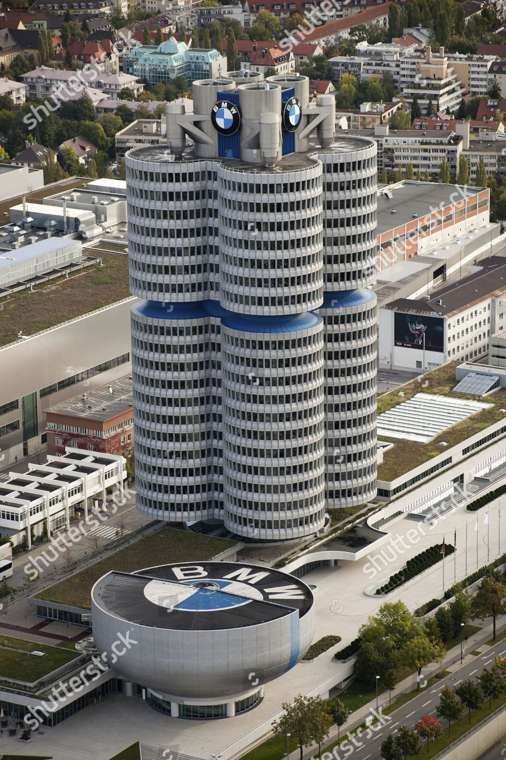 Aerial View Bmw Headquarters Bmw Fourcylinder Editorial Stock Photo ...
