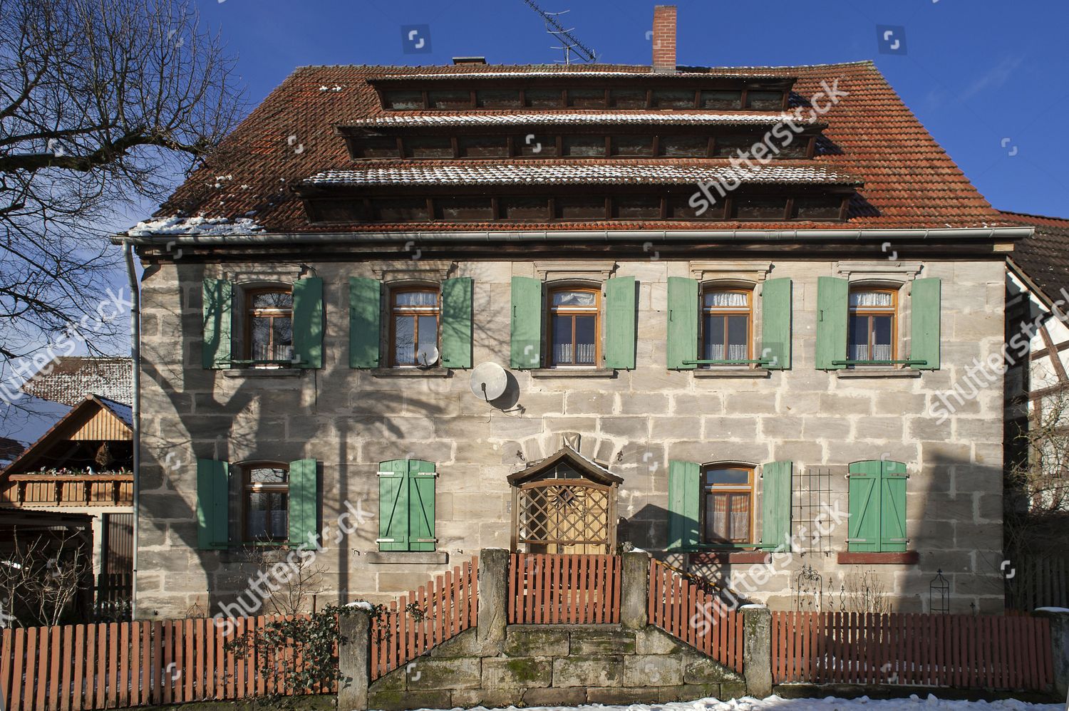 Old Frankish Farmhouse Drying Hatches Drying Editorial Stock Photo ...