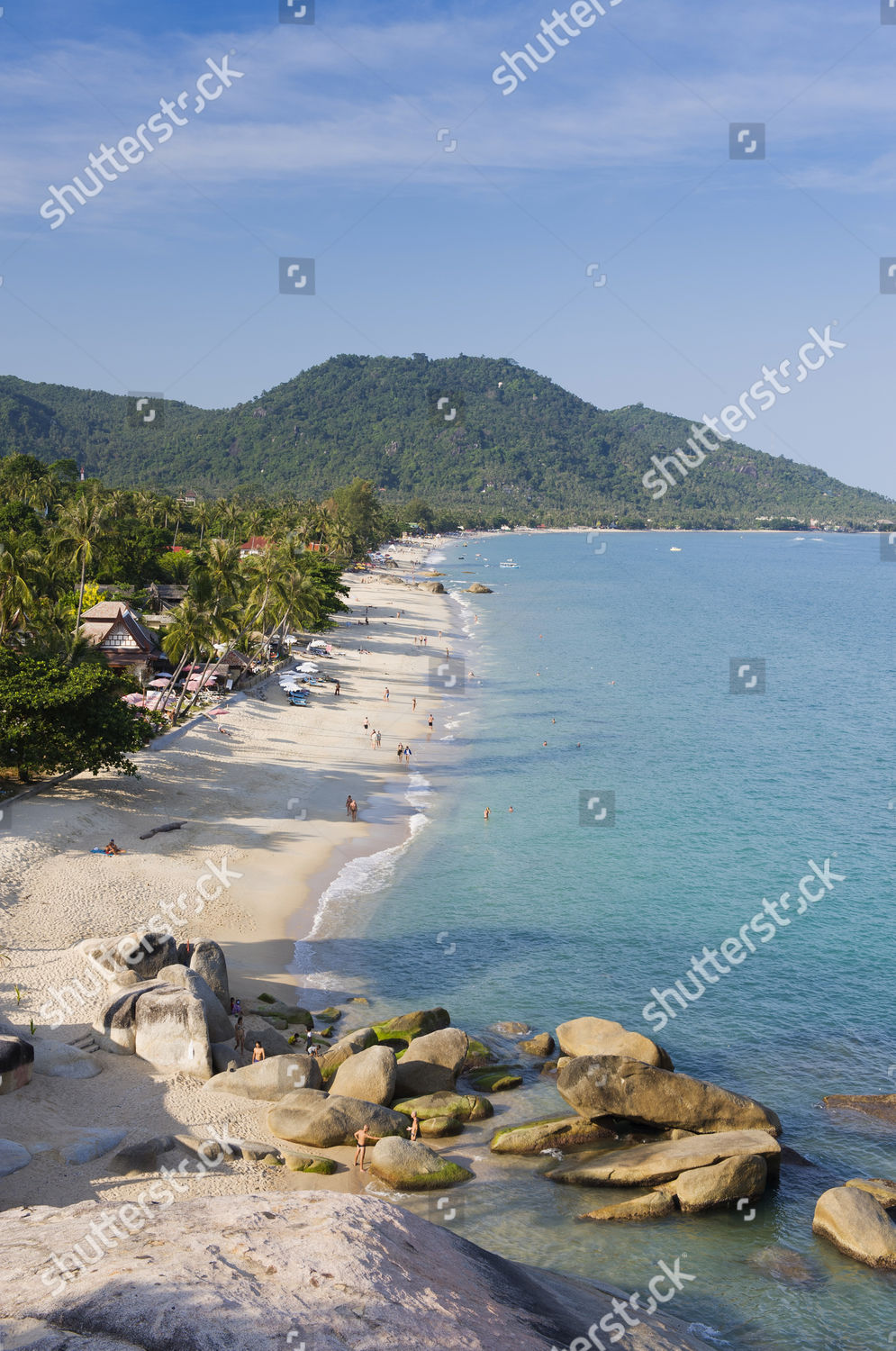 Beach Palm Trees Lamai Beach Ko Editorial Stock Photo - Stock Image ...