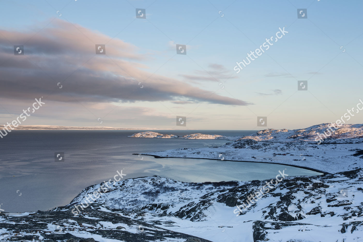 Coast Near Karlebotn Varangerfjord Finnmark Norway Editorial Stock ...