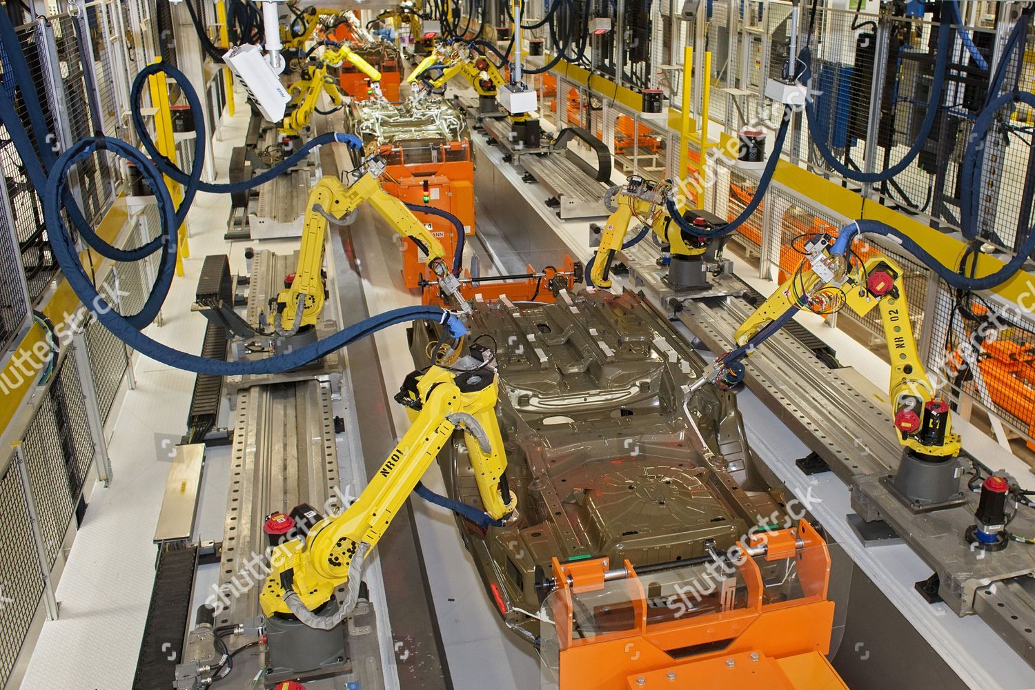 Robots Work Underbody Sealing Underbody Coating Editorial Stock Photo ...