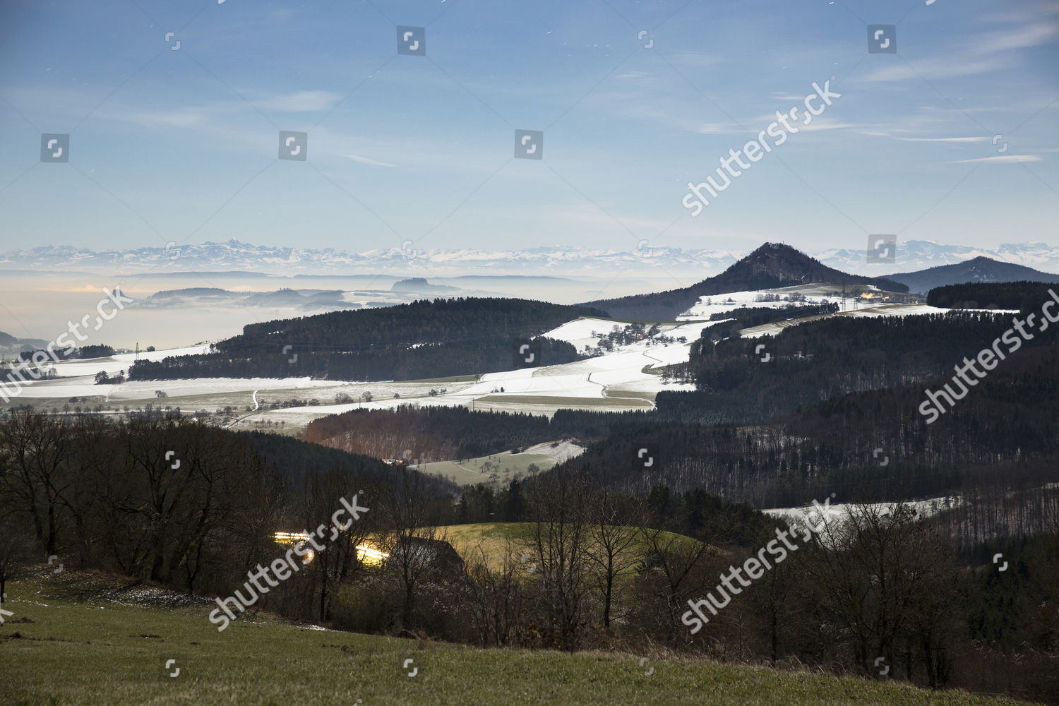 Full Moon Night Stars Hegaublick Lookout Editorial Stock Photo - Stock ...