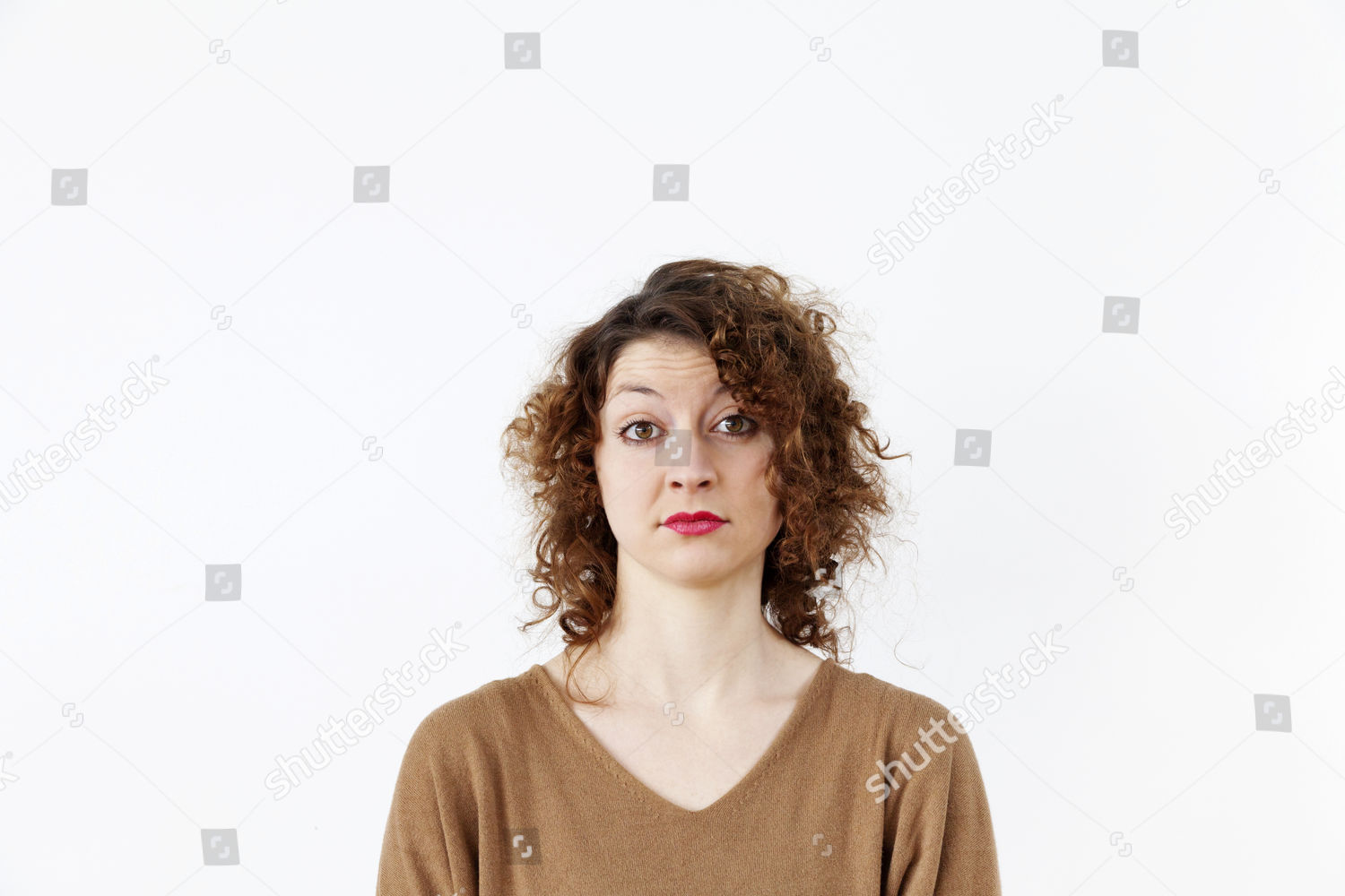 Model Released Young Woman Quizzical Expression Editorial Stock Photo ...
