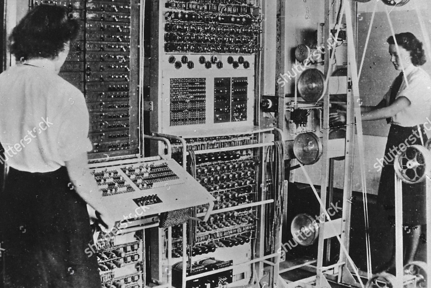 Female Codebreakers Colossus Computer 1945 Editorial Stock Photo ...