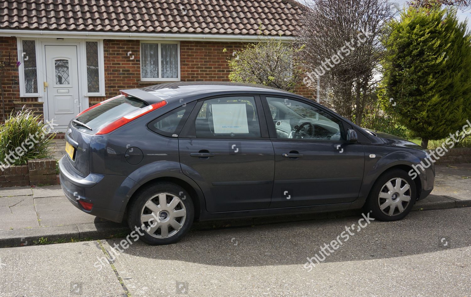 Car Parked Nearside Wheels On Pavement Editorial Stock Photo - Stock ...