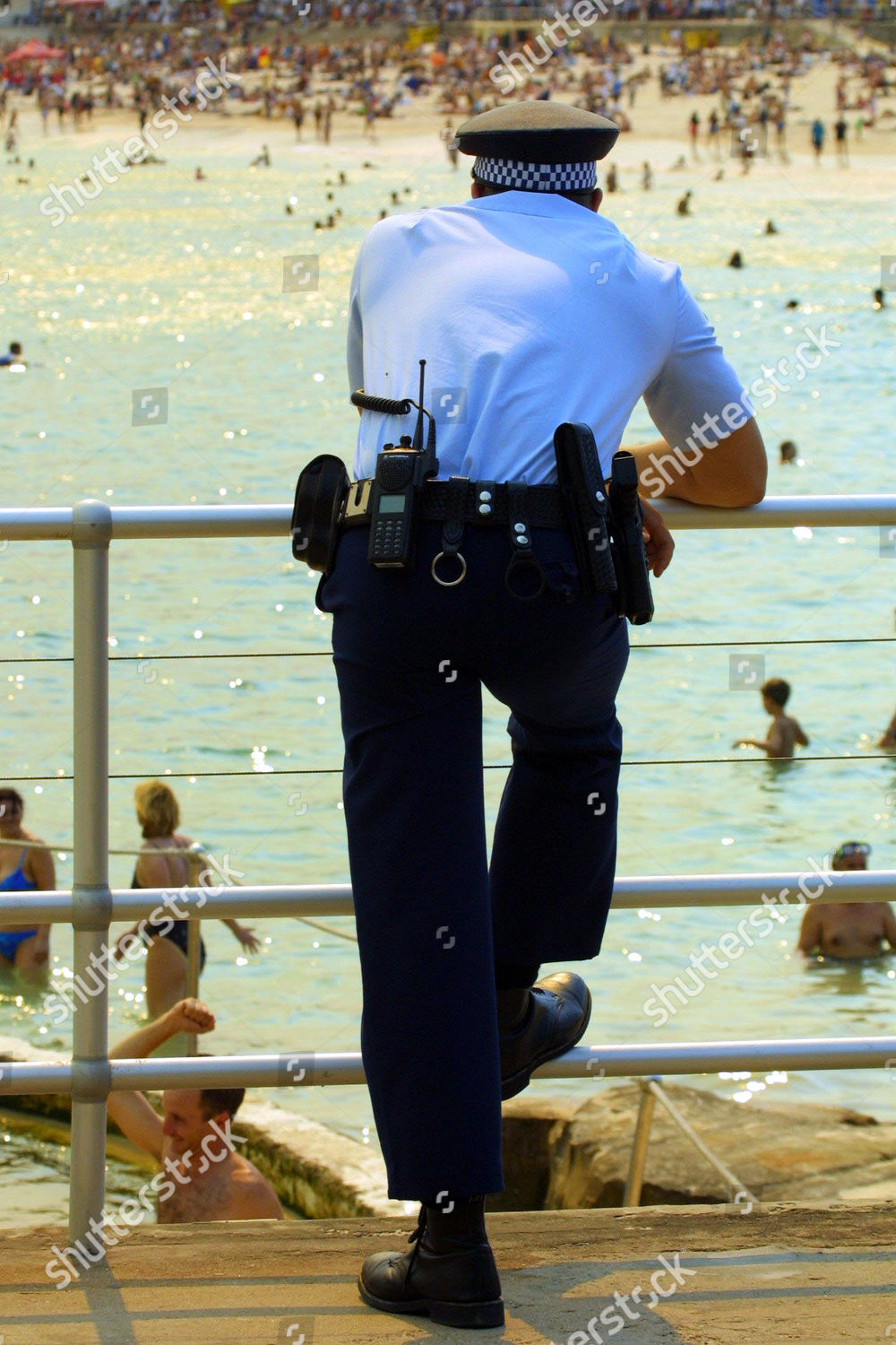 Policeman On Patrol Bondi Beach On Editorial Stock Photo - Stock Image ...