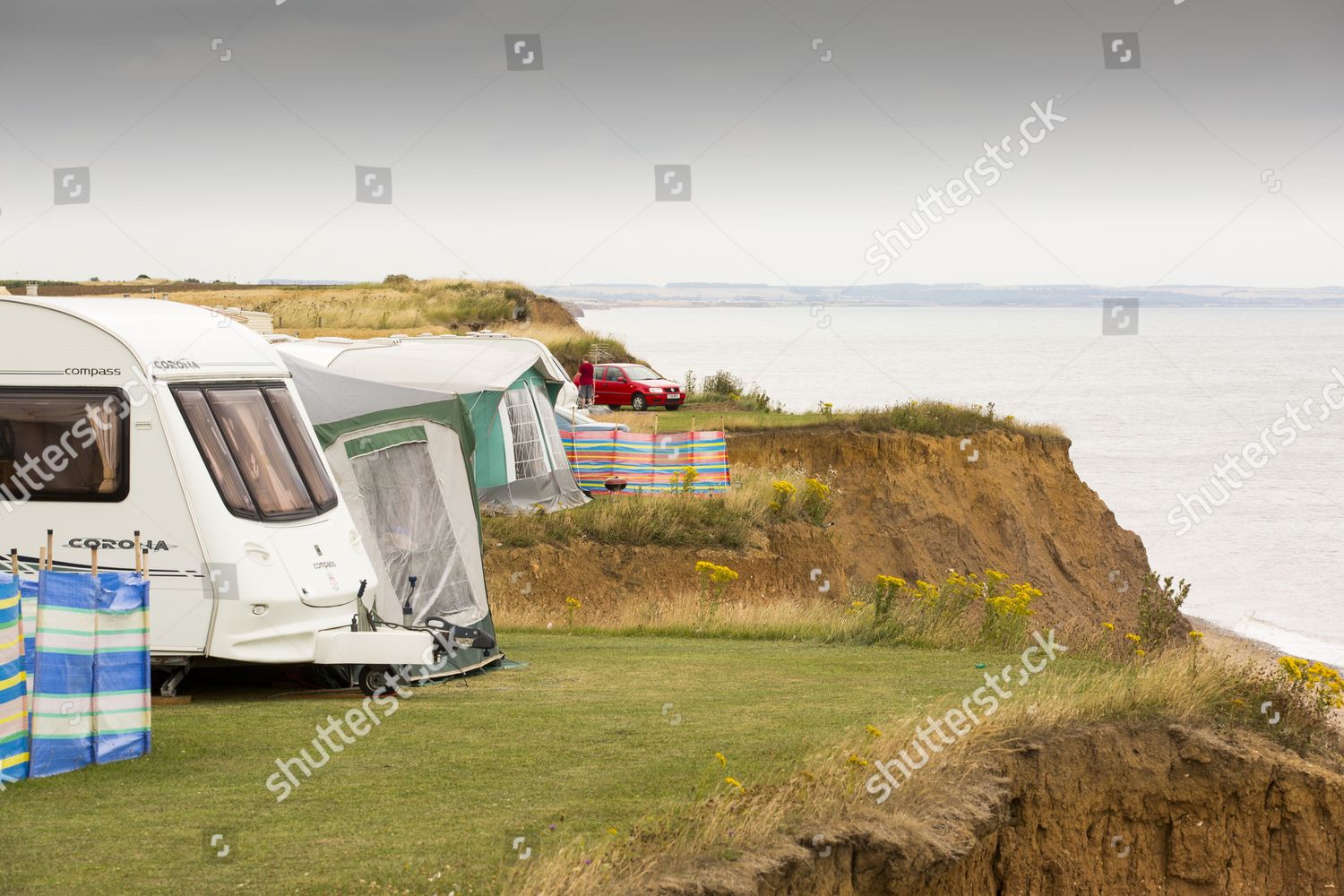Caravan Park Near Edge Collapsing Coastal Editorial Stock Photo - Stock ...