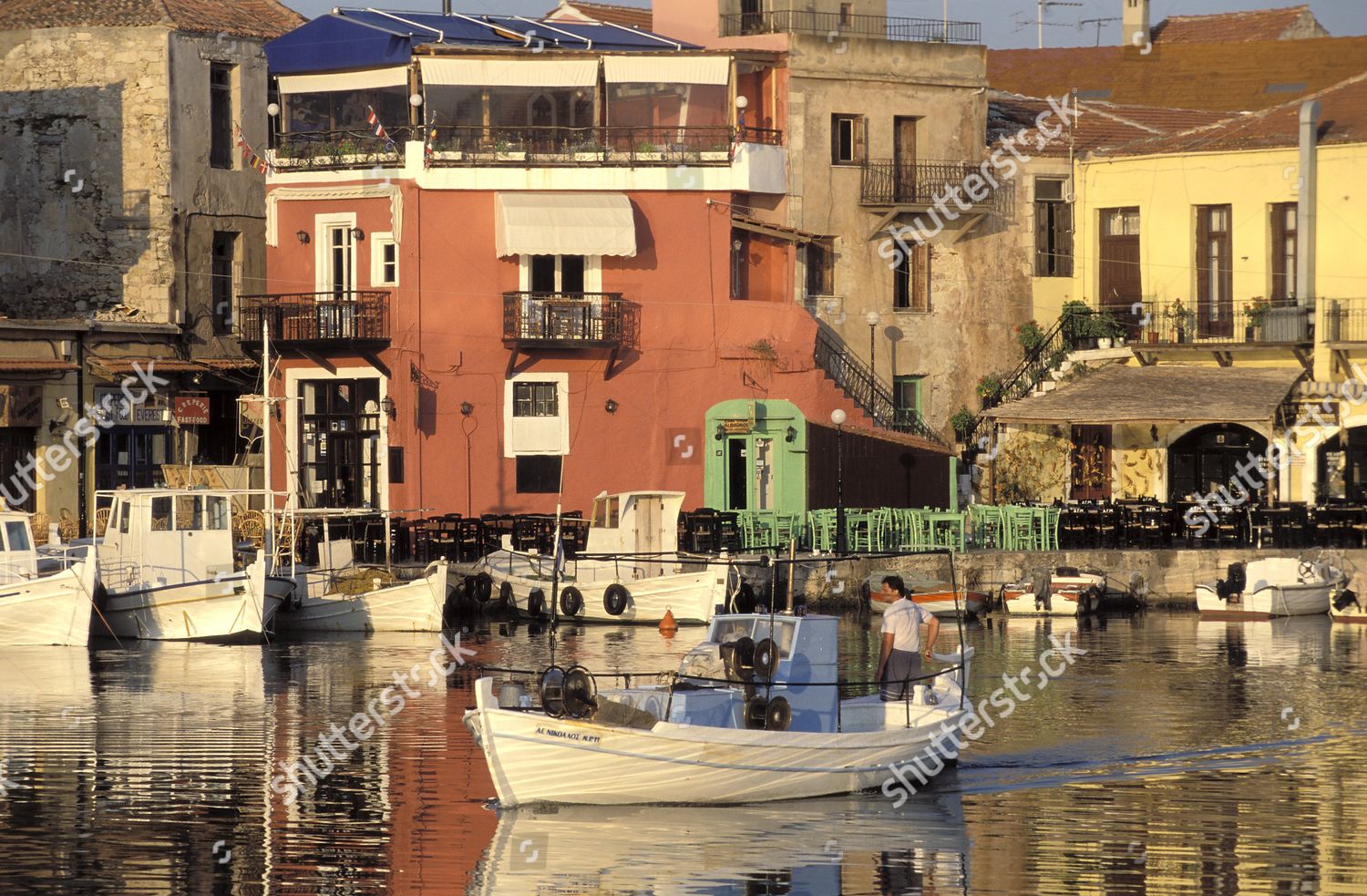 Rethymnon Harbour Crete Greece Editorial Stock Photo - Stock Image ...