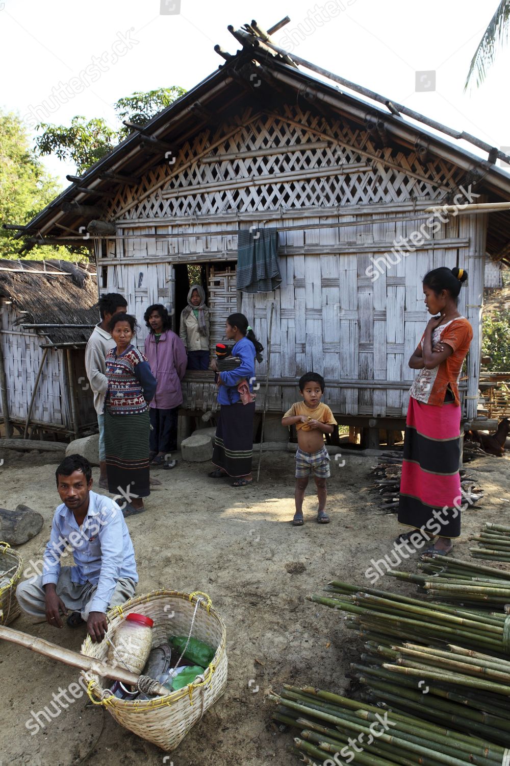 Hut People Tripura Tribe Village Hathi Editorial Stock Photo - Stock ...