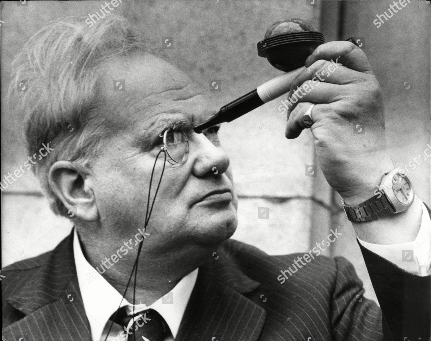 Sir Patrick Moore Astronomer Broadcaster Holding Editorial Stock Photo ...