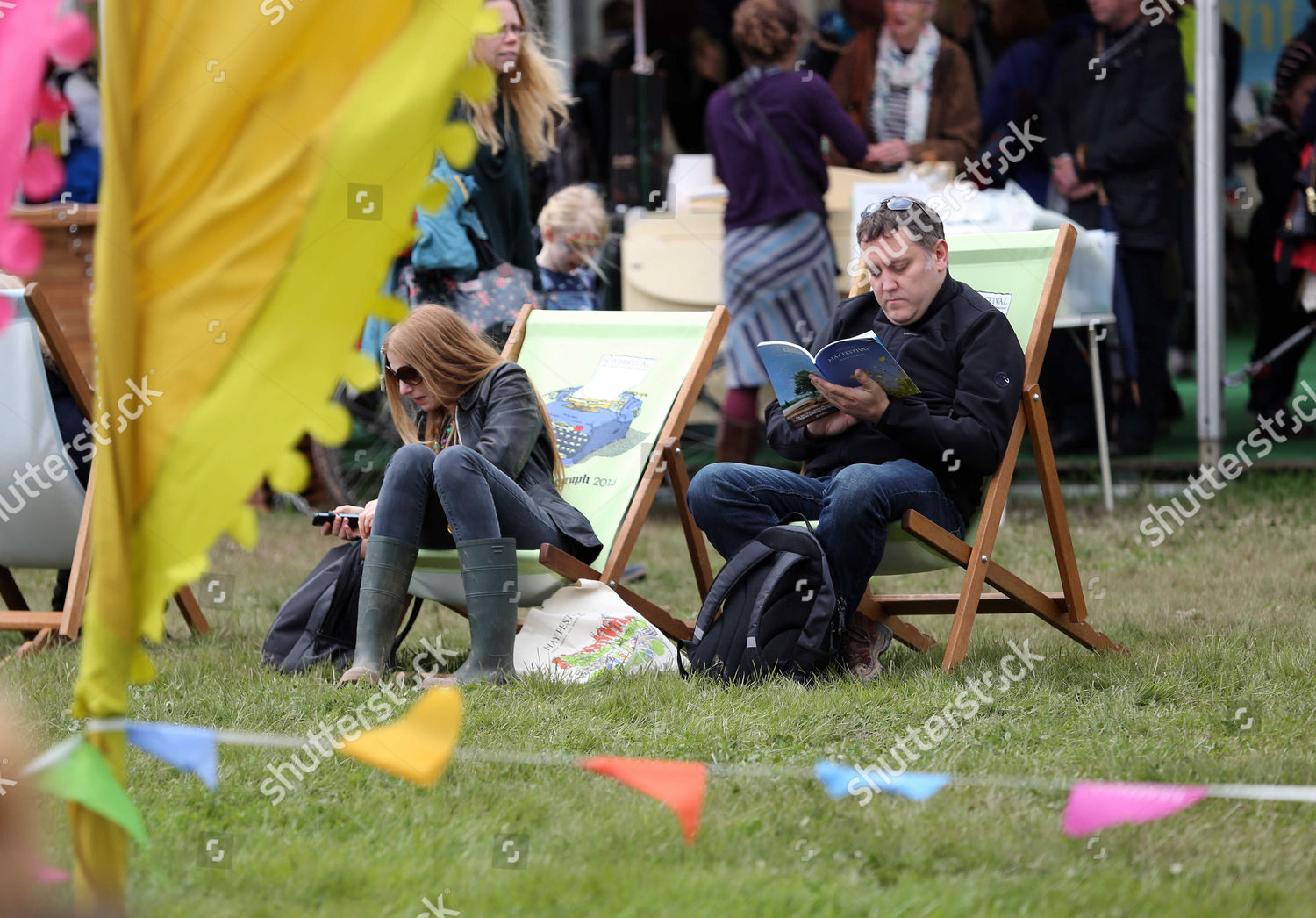 People Enjoy Read On Festival Green Editorial Stock Photo - Stock Image ...