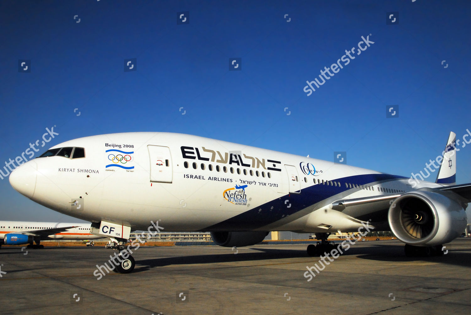 El Al Jet Plane Ben Gurion Editorial Stock Photo - Stock Image ...