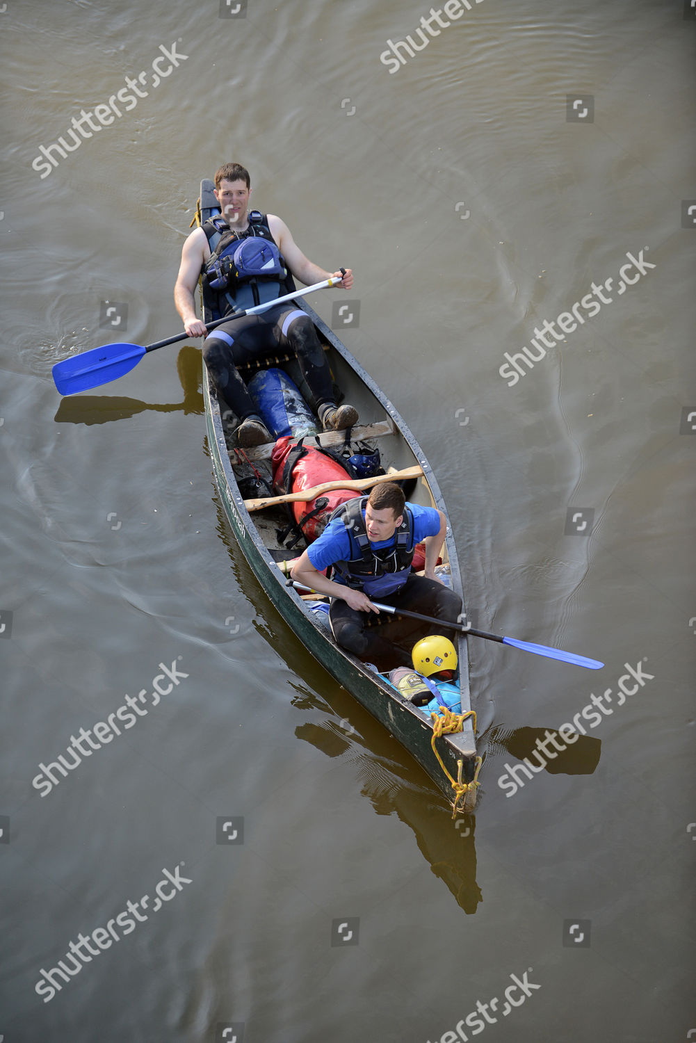Men Canoeing Canoe River Severn Uk Editorial Stock Photo - Stock Image ...