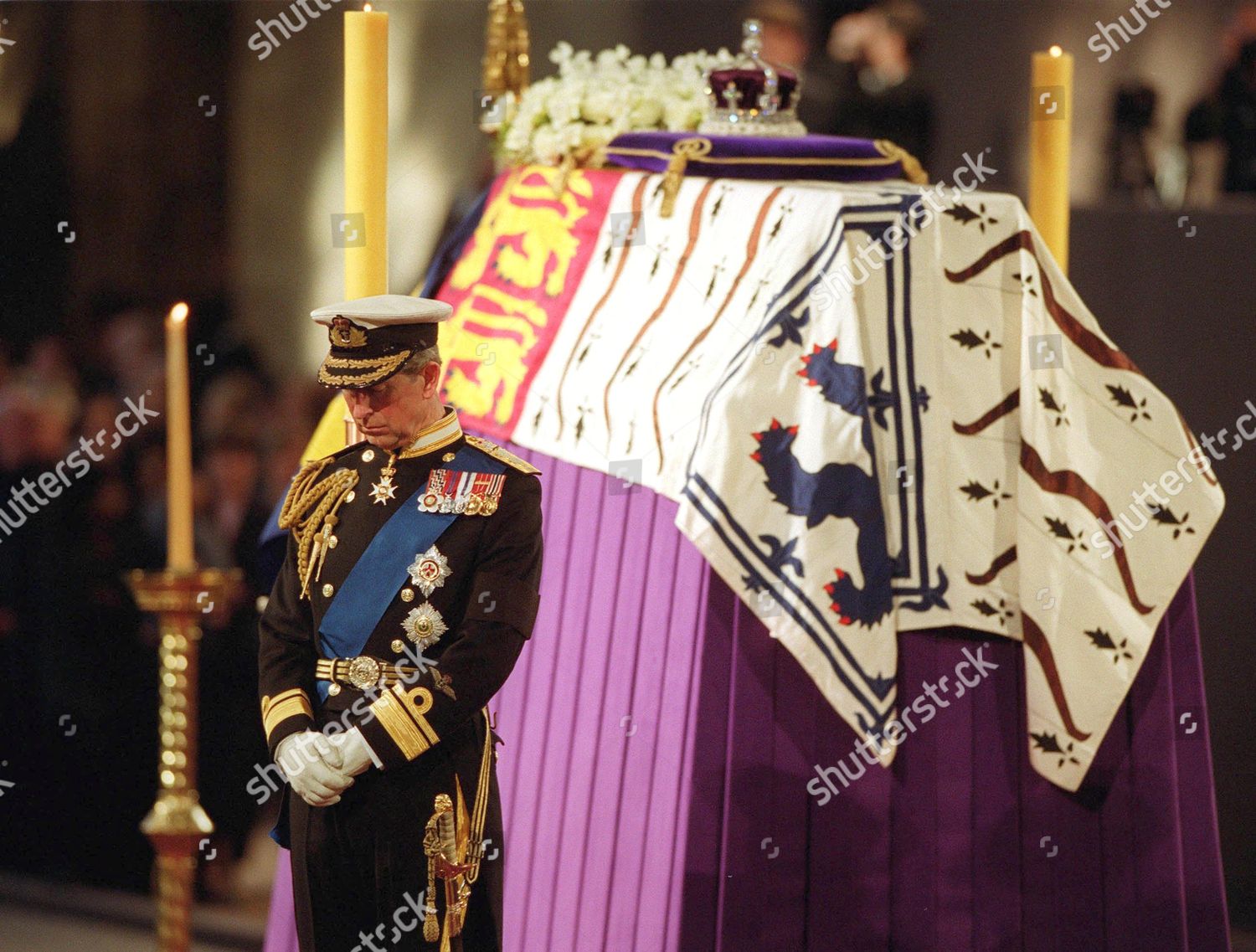 Prince Charles Stands Vigil While Queen Editorial Stock Photo - Stock ...