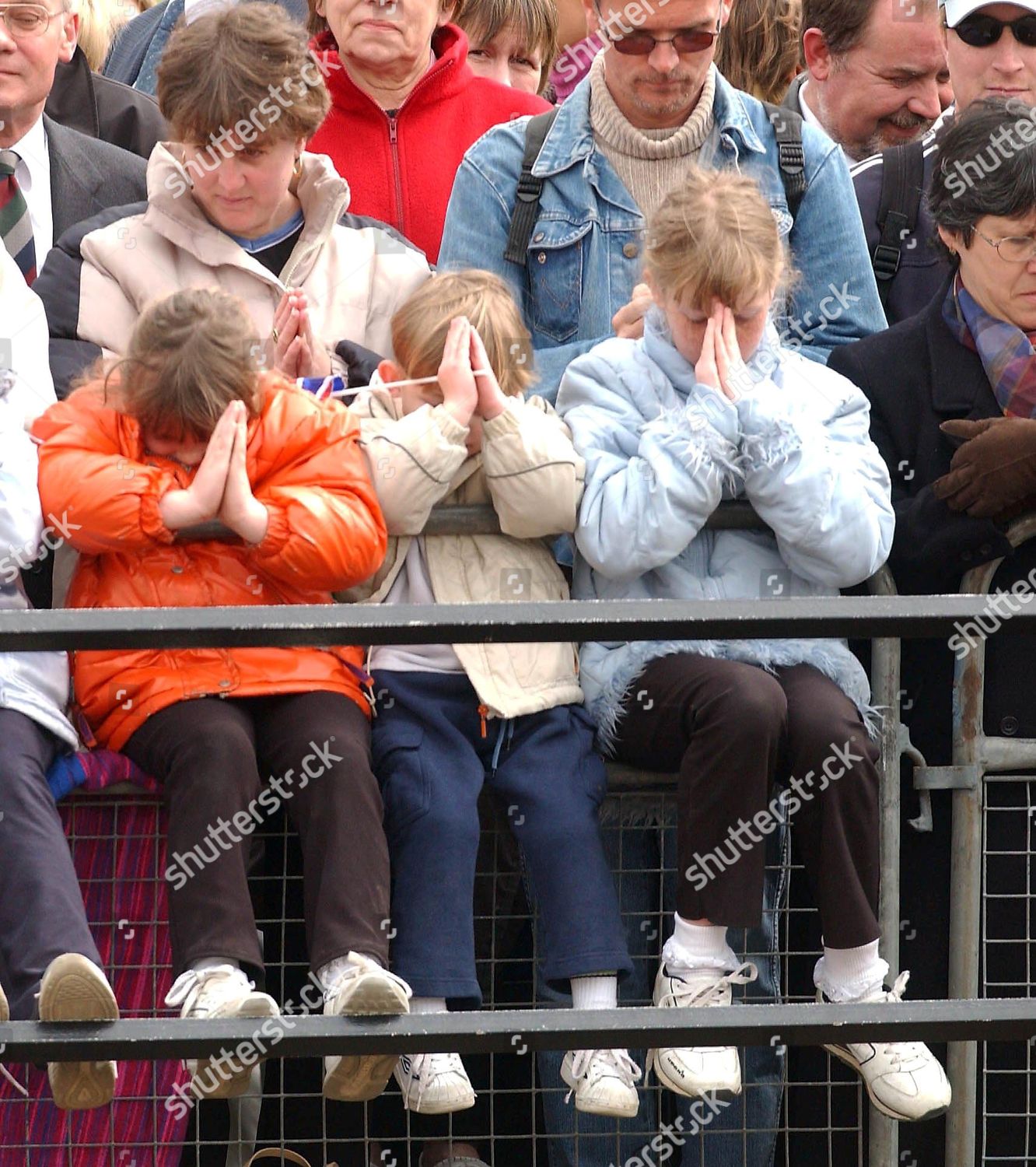 Children Crowd Holding Their Hands Together Editorial Stock Photo ...