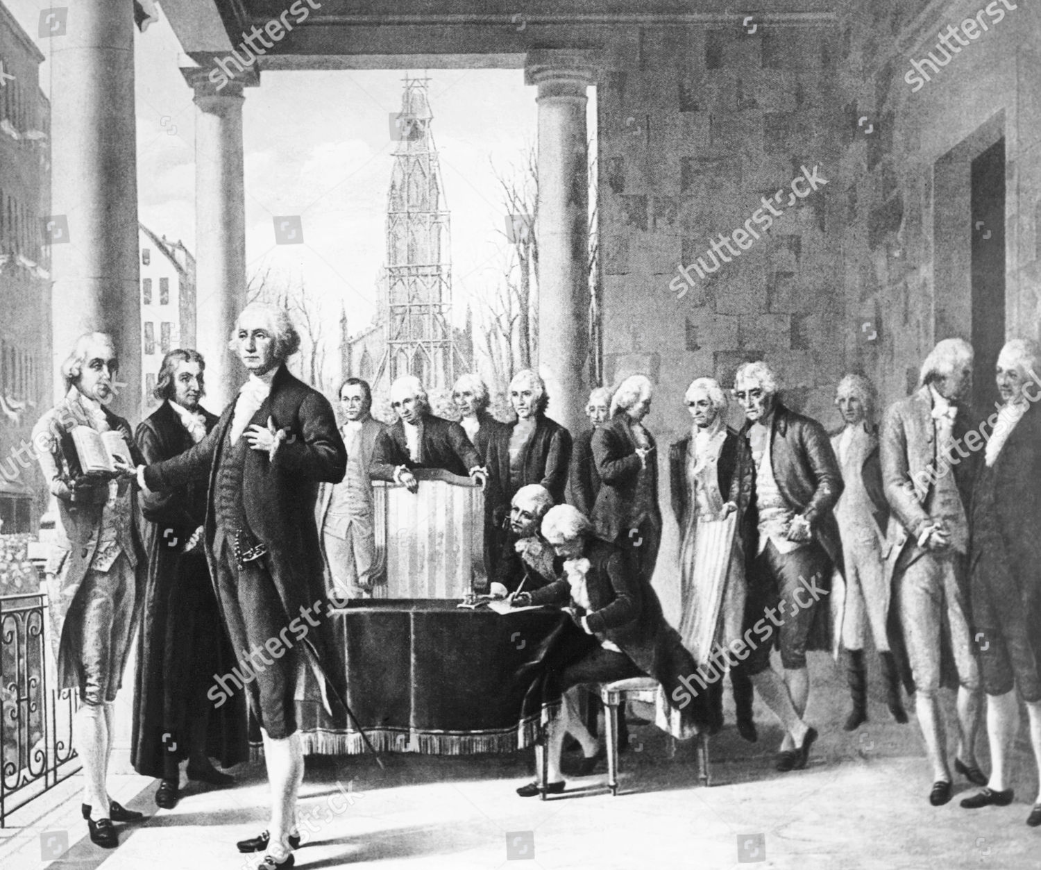 George Washingtons Inauguration 1789 Editorial Stock Photo - Stock ...