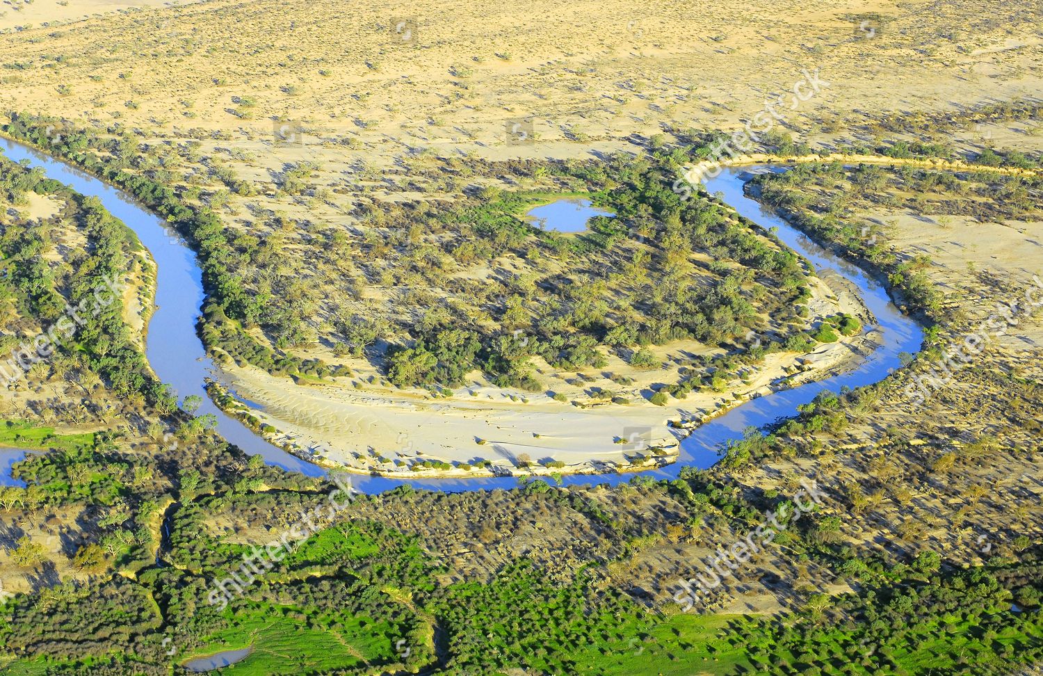 Looping Meander Warburton River Kalamurina Station Editorial Stock ...