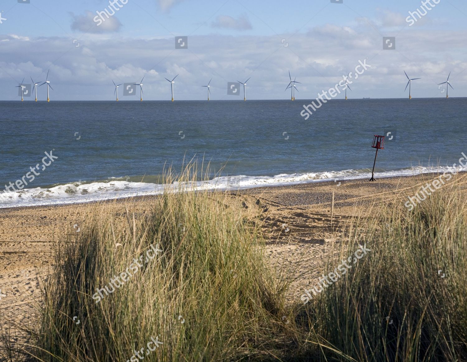 Offshore Turbines Scroby Sands Wind Farm Editorial Stock Photo - Stock ...