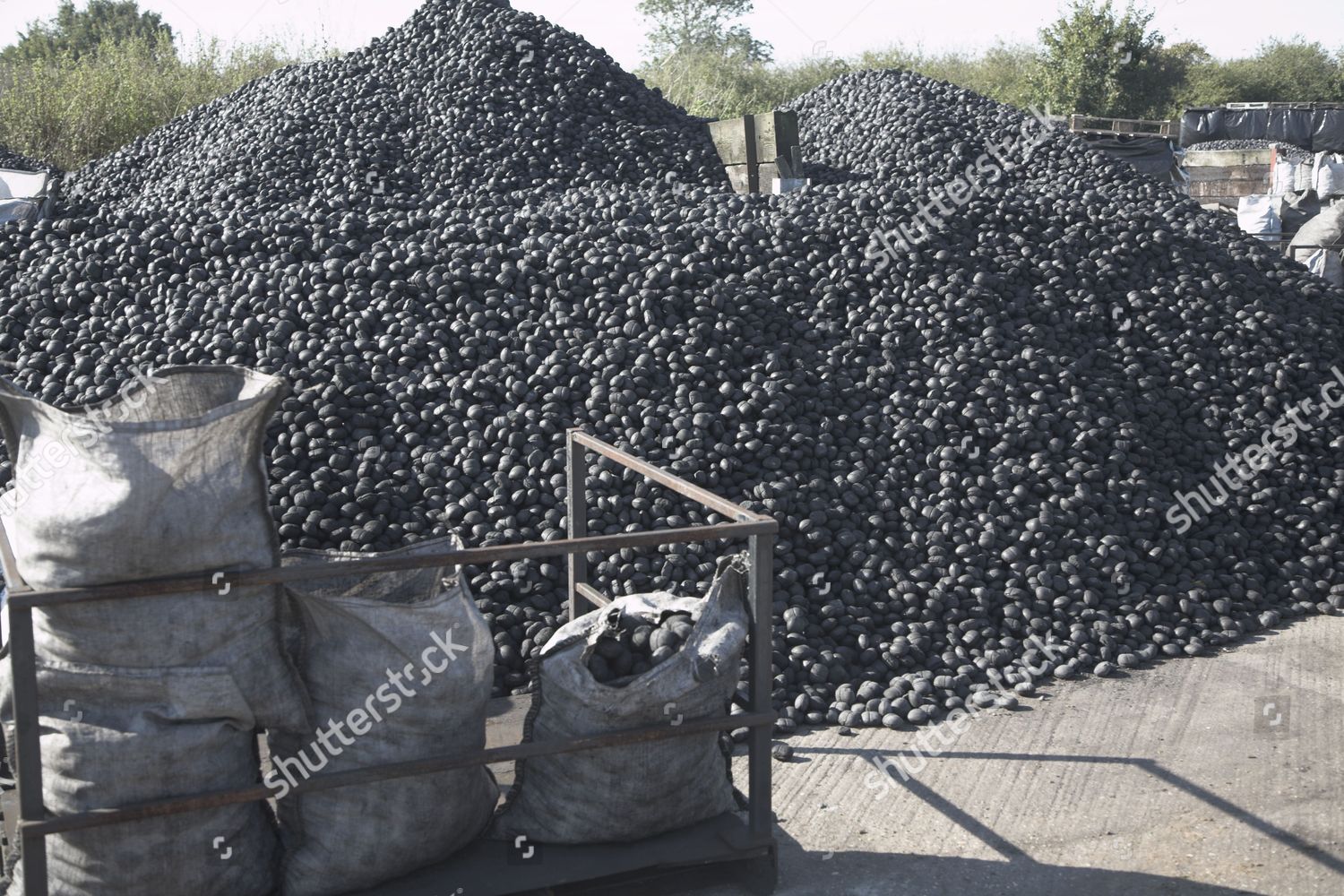 Piles Coal Coal Merchants Yard Rackhams Editorial Stock Photo - Stock ...