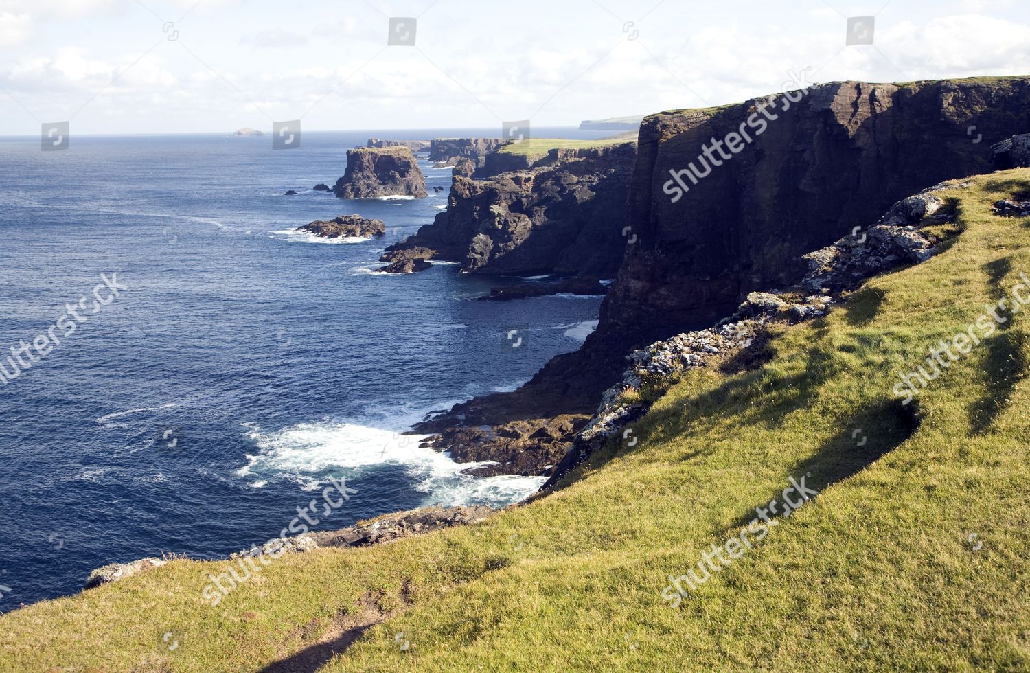 Coastal Cliff Erosion Shetland Islands Scotland Editorial Stock Photo ...