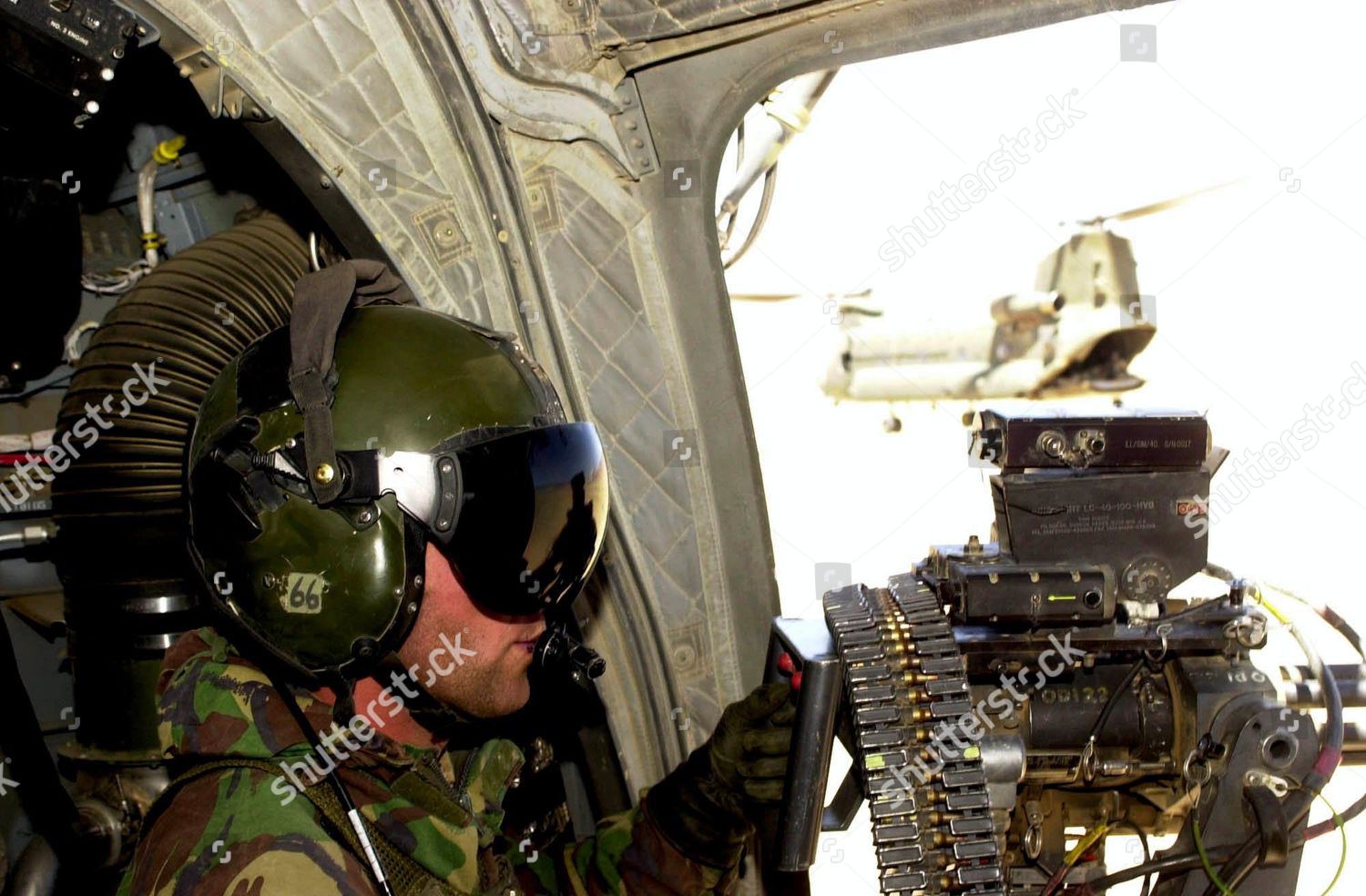 Front Door Gunner Chinook Helicopter Belonging Editorial Stock Photo ...