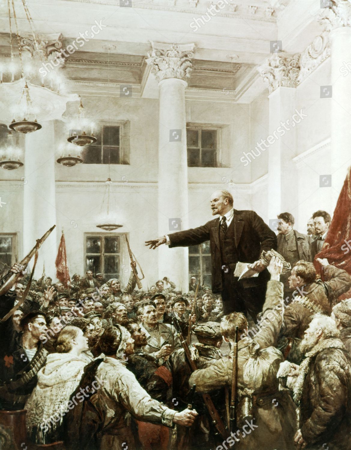 Lenin Declaring Soviet Power By V Editorial Stock Photo - Stock Image ...