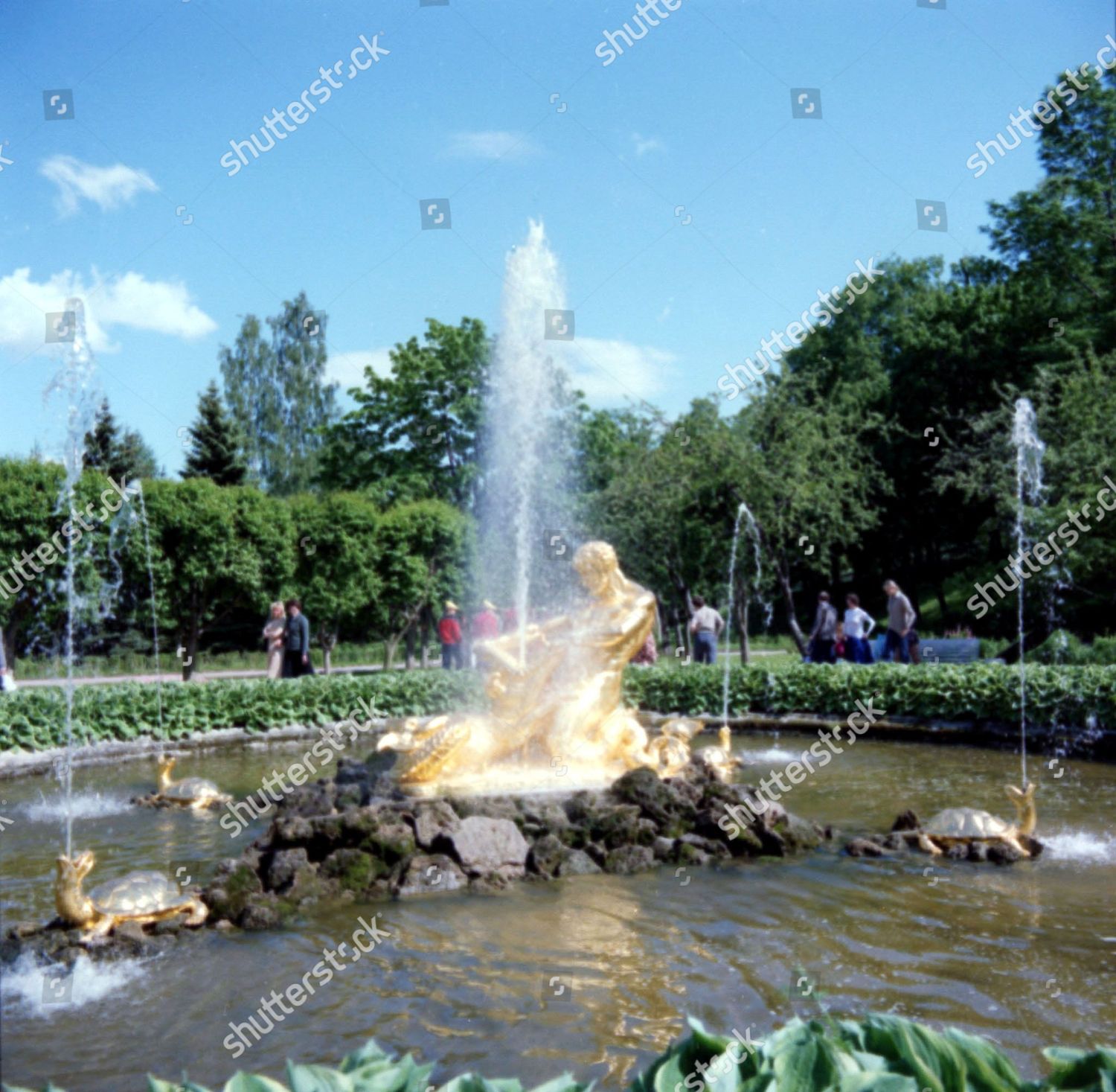 Fountain Statue Named Samson Tearing Lions Editorial Stock Photo ...
