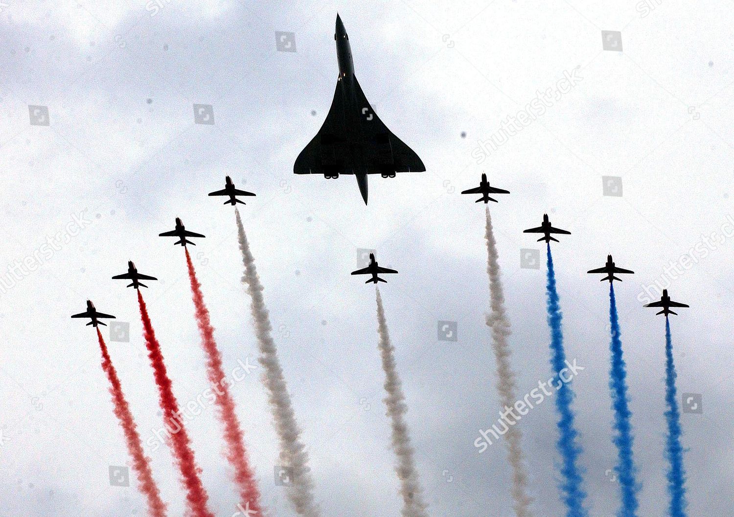 Concorde Red Arrows Flypast Seen Admiralty Editorial Stock Photo ...