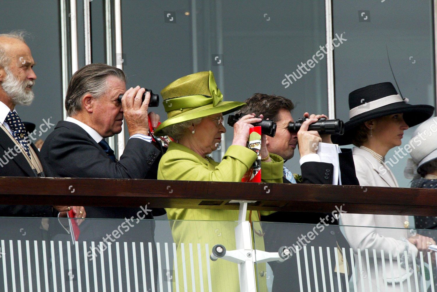Queen Elizabeth Ii Watching Through Binoculars Editorial Stock Photo ...