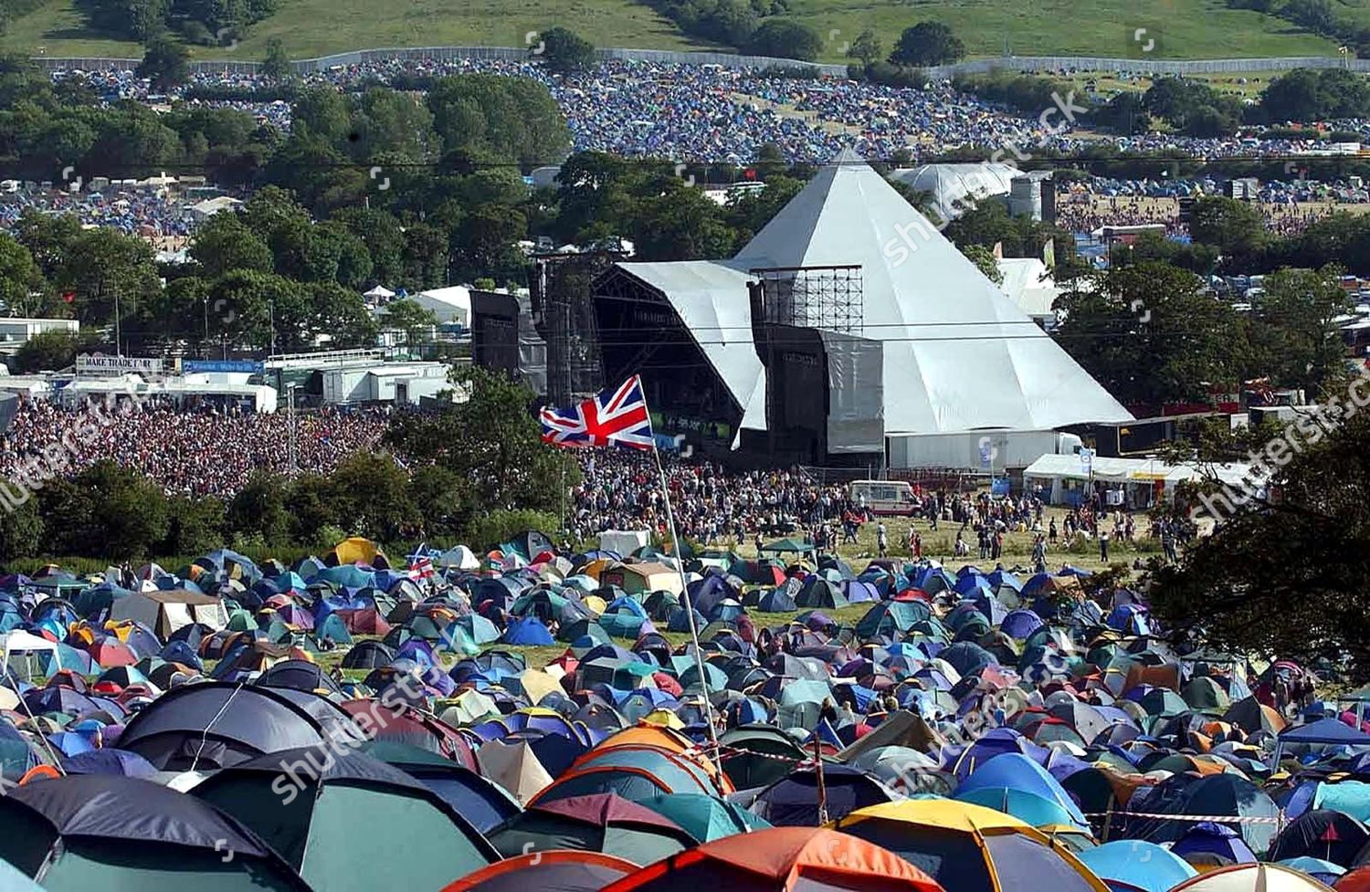 Audience Tents Pyramid Stage Editorial Stock Photo - Stock Image ...