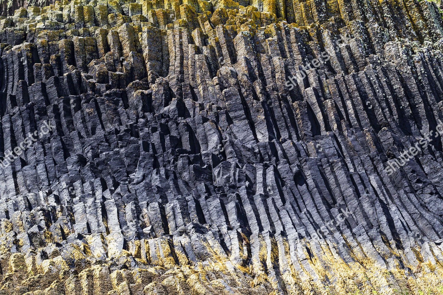 Columnar Basalt Formations On Island Staffa Editorial Stock Photo ...