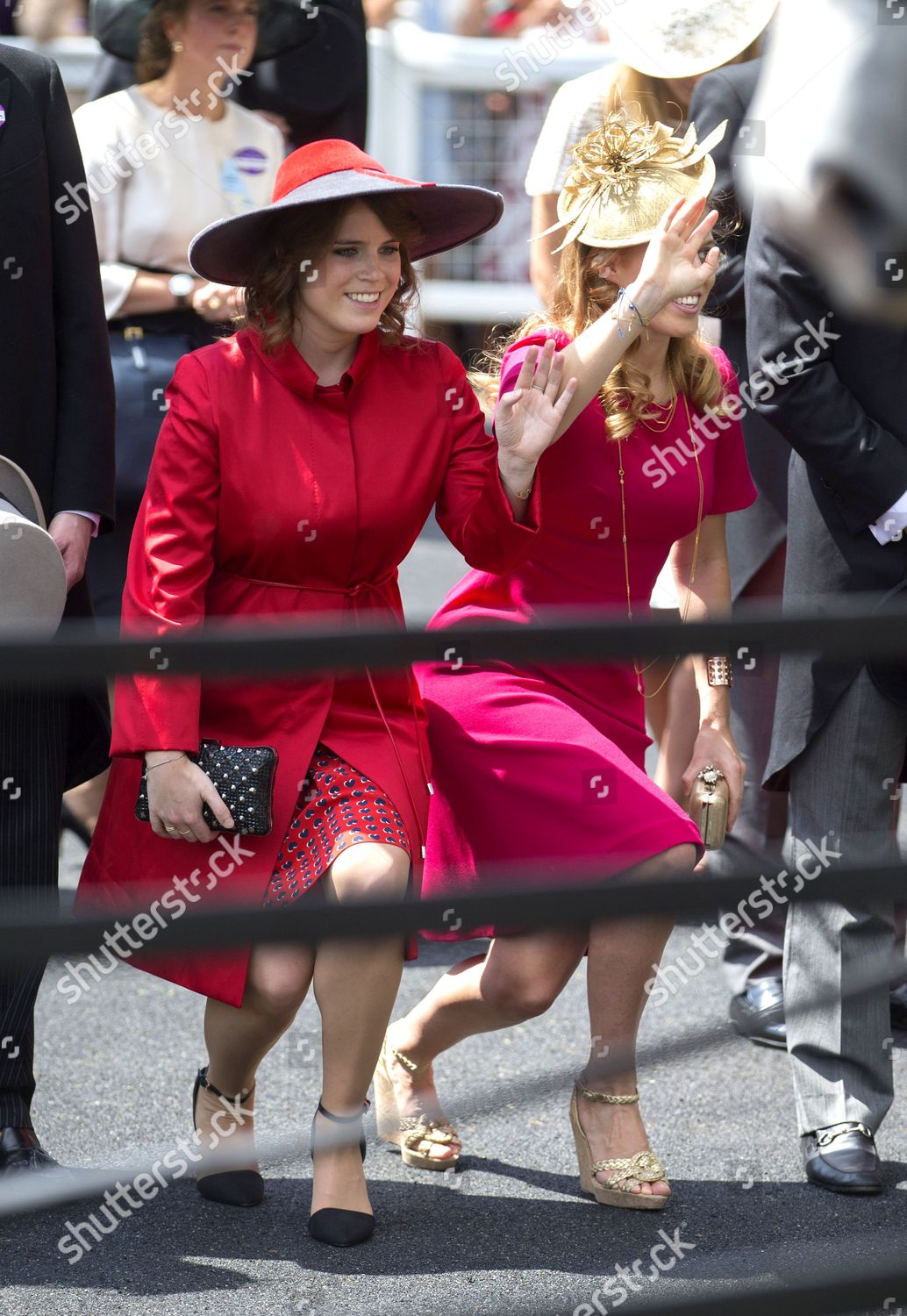 Princess Eugenie Princess Beatrice Curtsey Queen Editorial Stock Photo ...