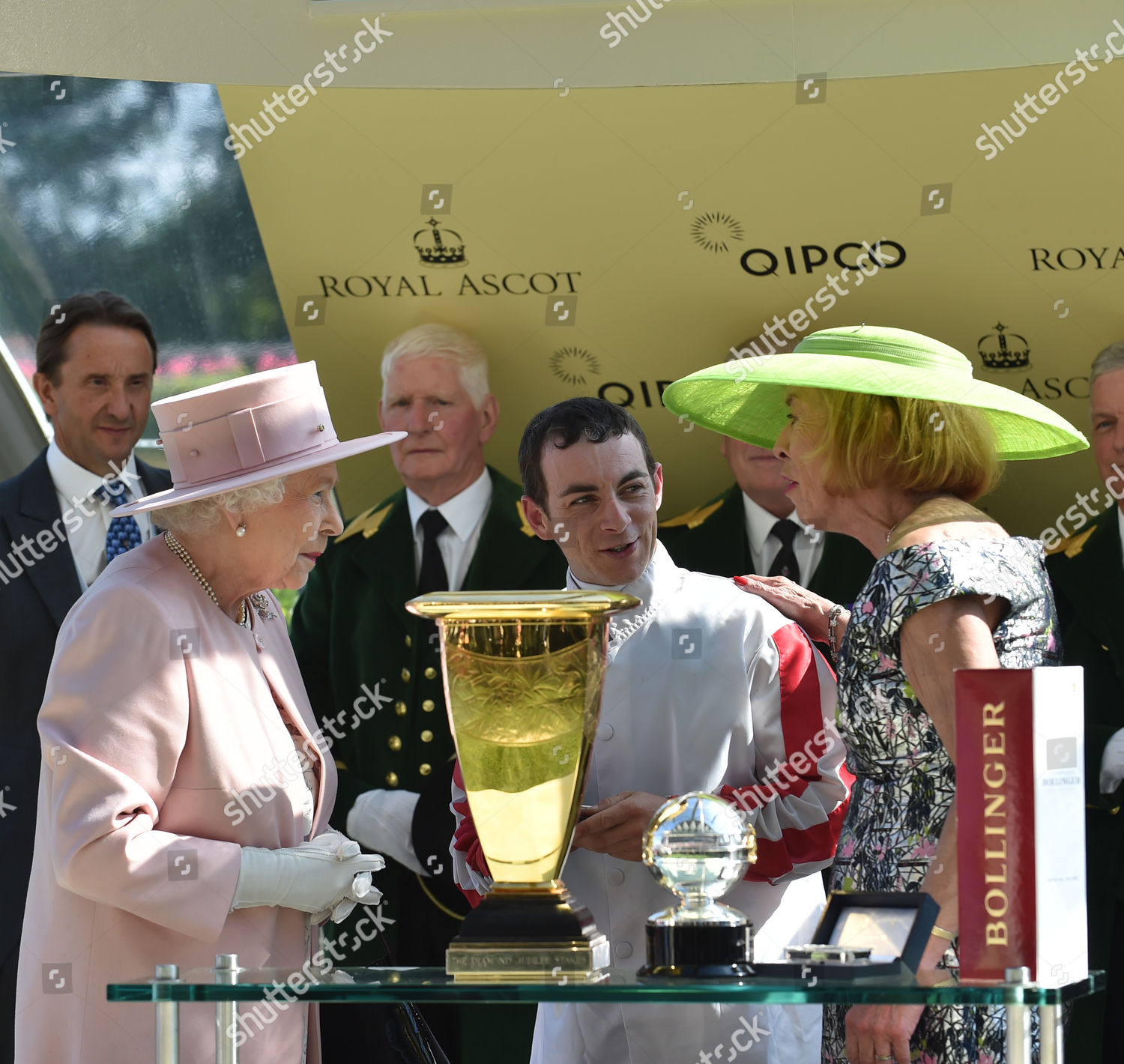 Queen Elizabeth Ii Presents Trophies Jockey Editorial Stock Photo ...