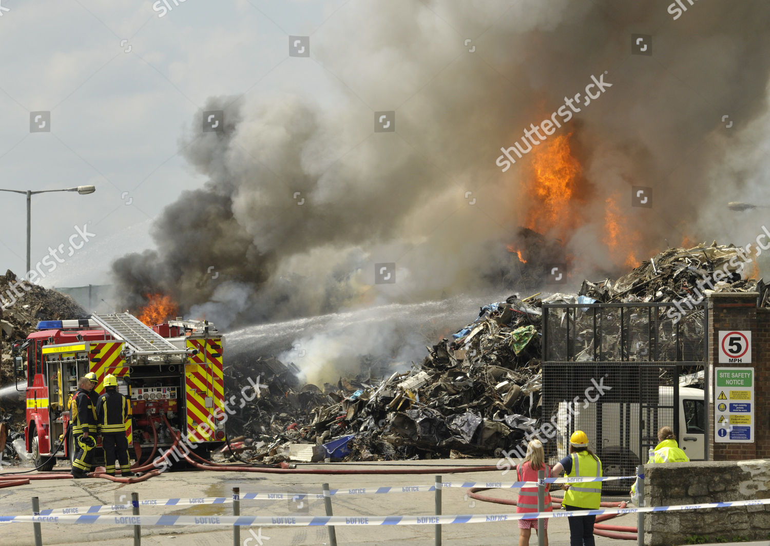 Fire Trowbridge Scrapyard Editorial Stock Photo - Stock Image ...