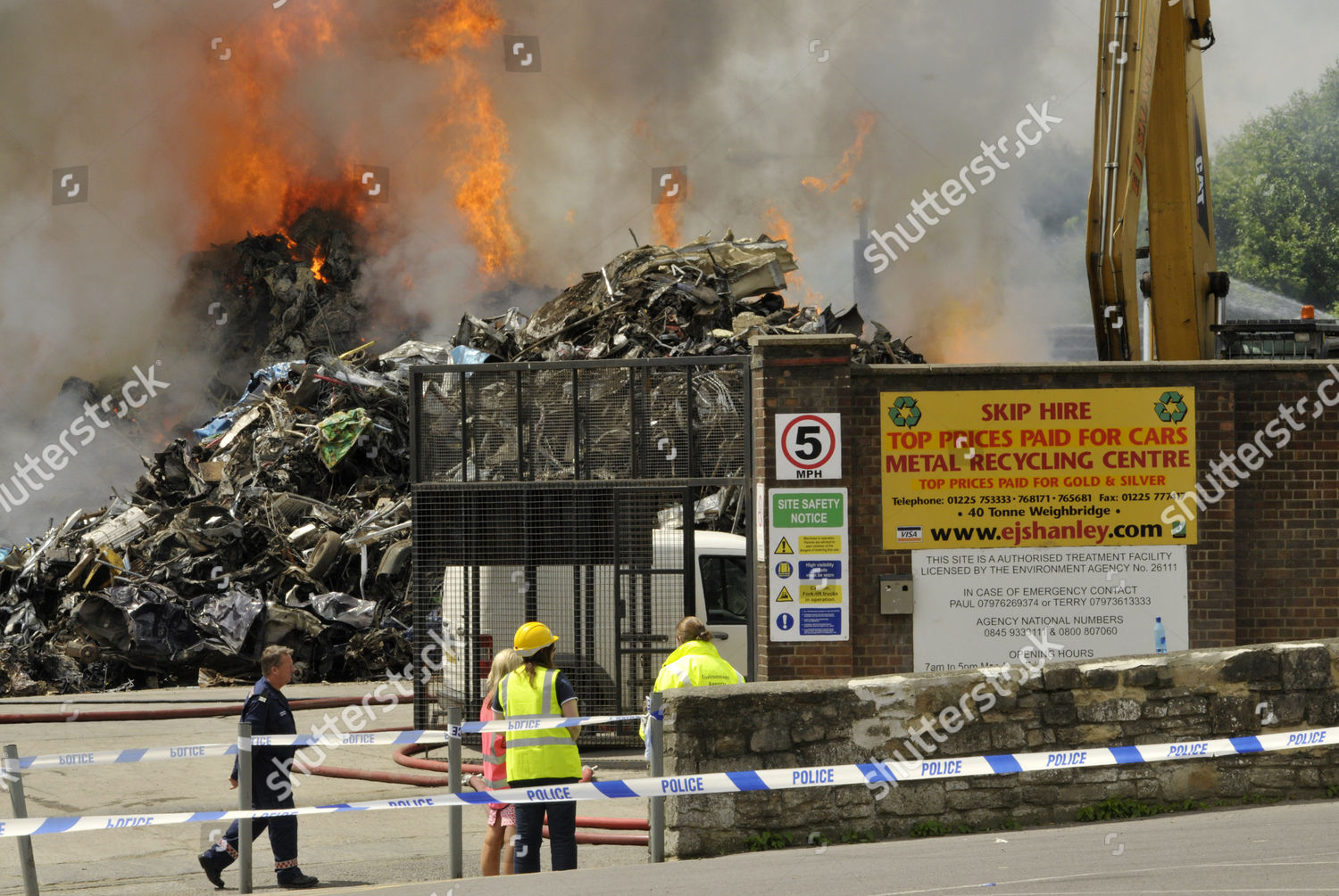 Fire Trowbridge Scrapyard Editorial Stock Photo - Stock Image ...
