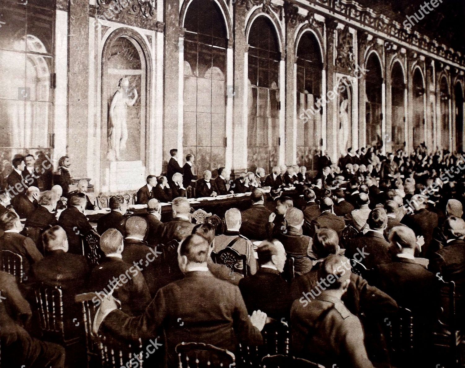 Signing Versailles Peace Treaty Hall Mirrors Editorial Stock Photo ...