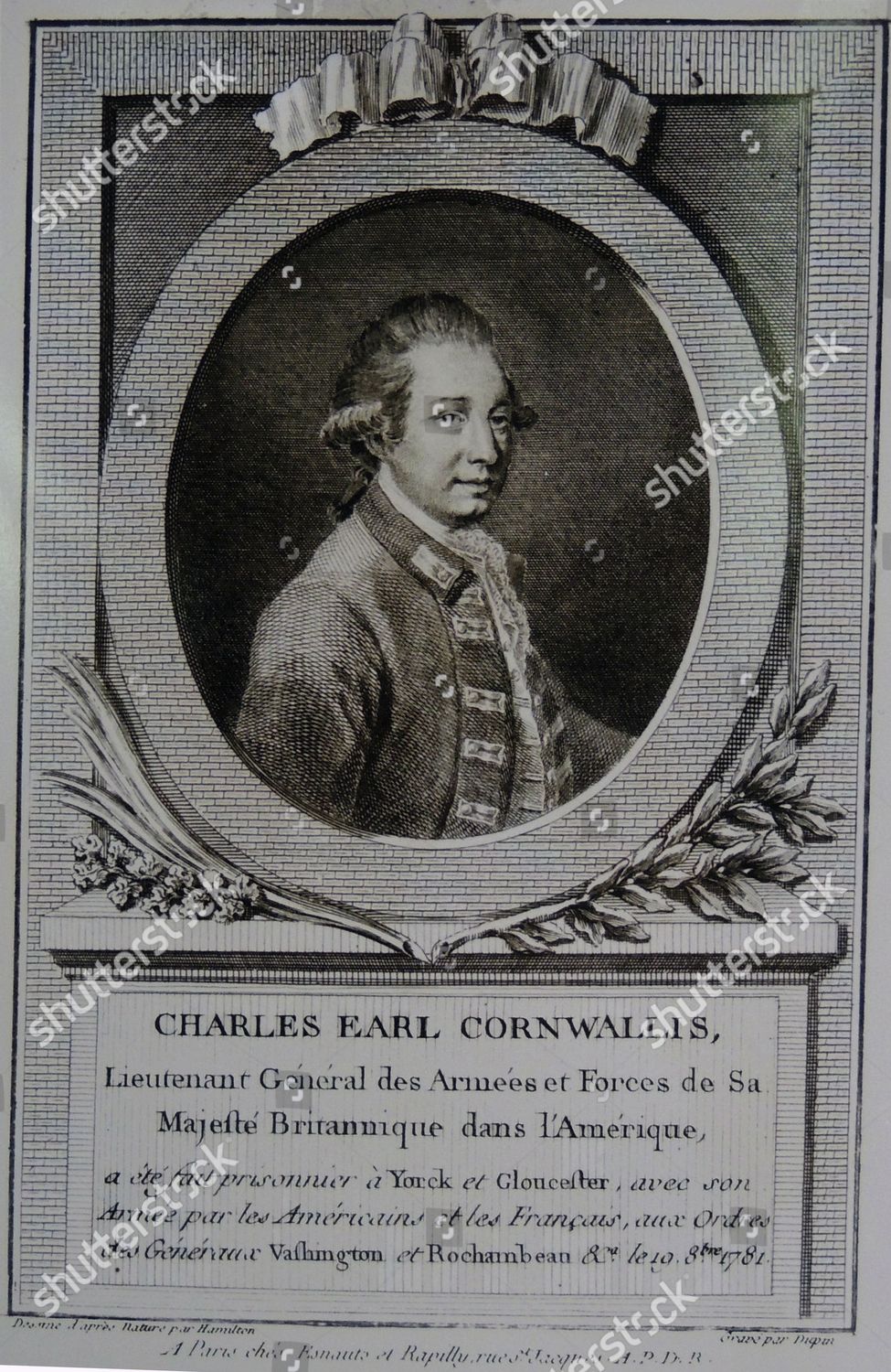 Charles Cornwallis 1st Marquess Cornwallis Kg Editorial Stock Photo ...