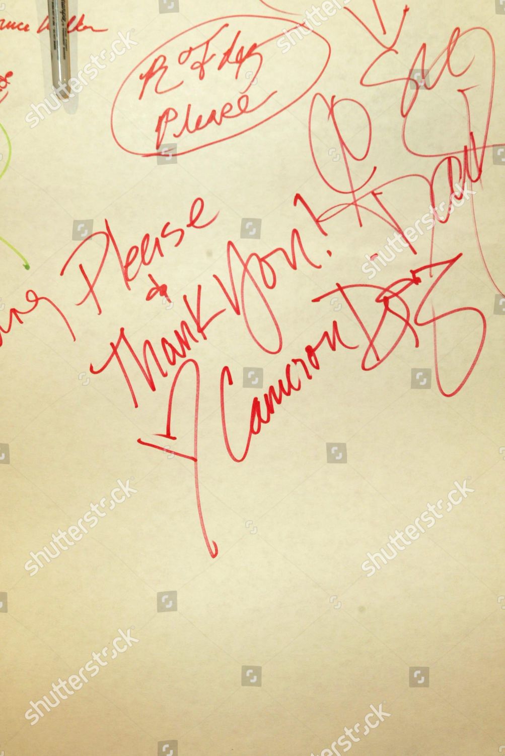 Cameron Diaz Signature Editorial Stock Photo - Stock Image | Shutterstock