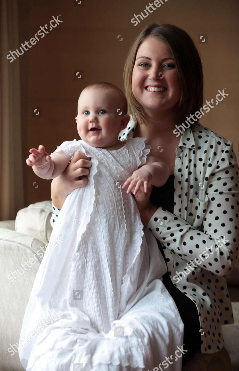 Poppy Nelson Wearing Christening Gown Her Editorial Stock Photo - Stock ...