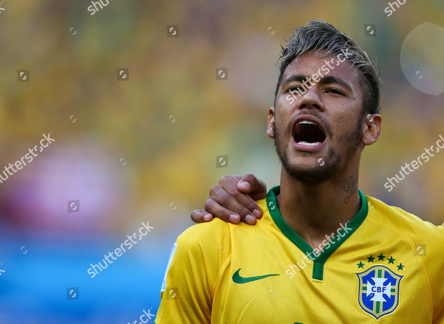 Neymar Brazil Sings His Sides National Editorial Stock Photo - Stock ...