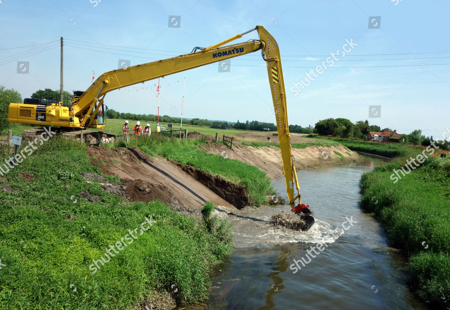 Dredging River Tone On Somerset Levels Editorial Stock Photo - Stock ...