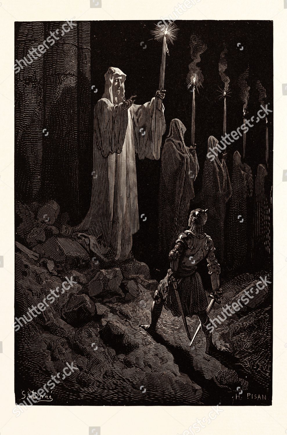 Corpse Candles By Gustave Dore Scene Editorial Stock Photo - Stock ...