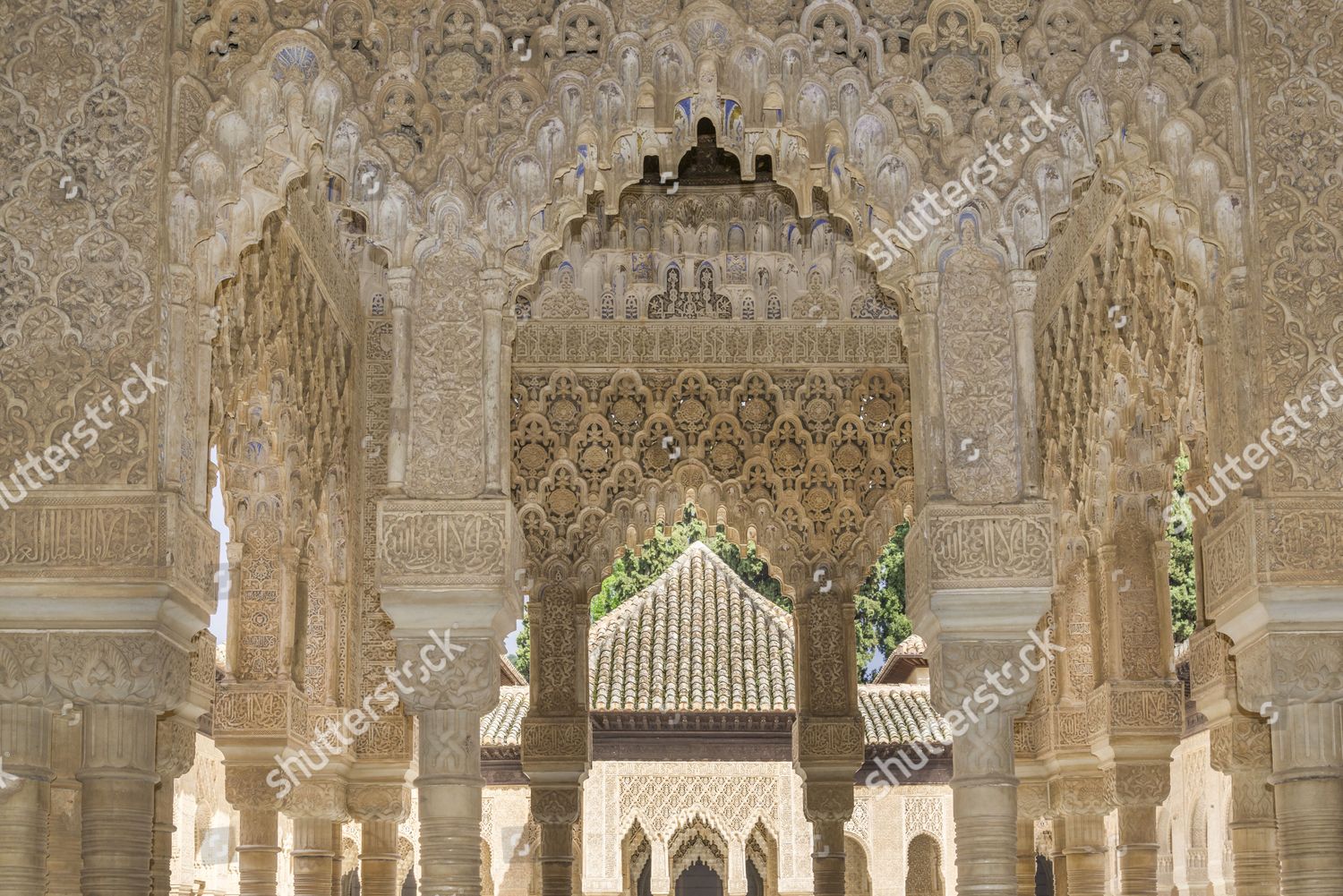 Palacio Nasrid Palaces Court Lions Granada Editorial Stock Photo ...