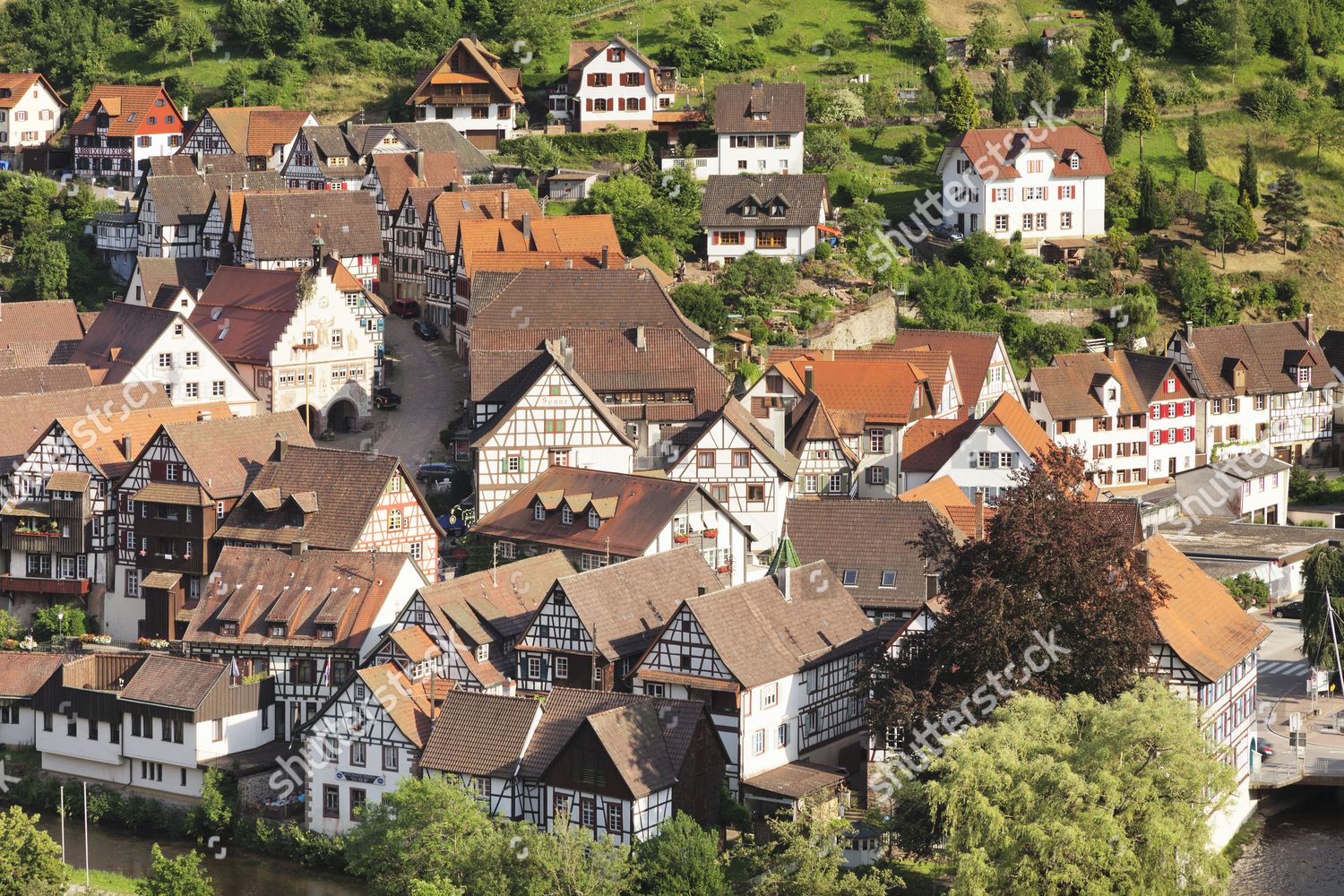 Townscape Schiltach Black Forest Kinzigtal Valley Editorial Stock Photo ...