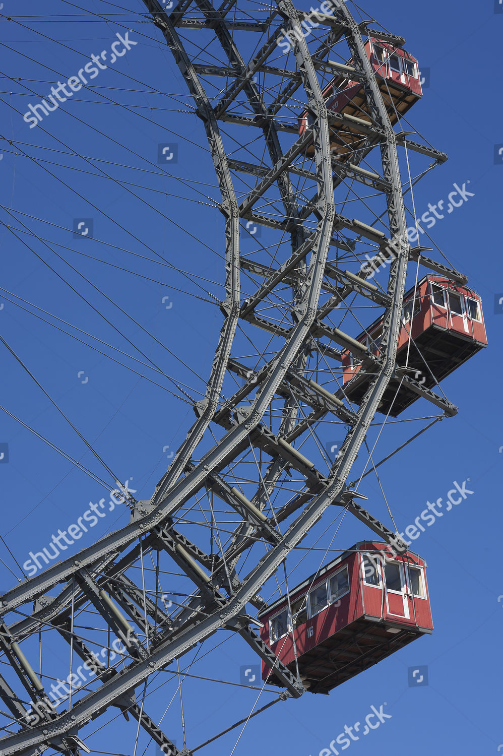 Three Cabins Wiener Riesenrad Ferris Wheel Editorial Stock Photo ...
